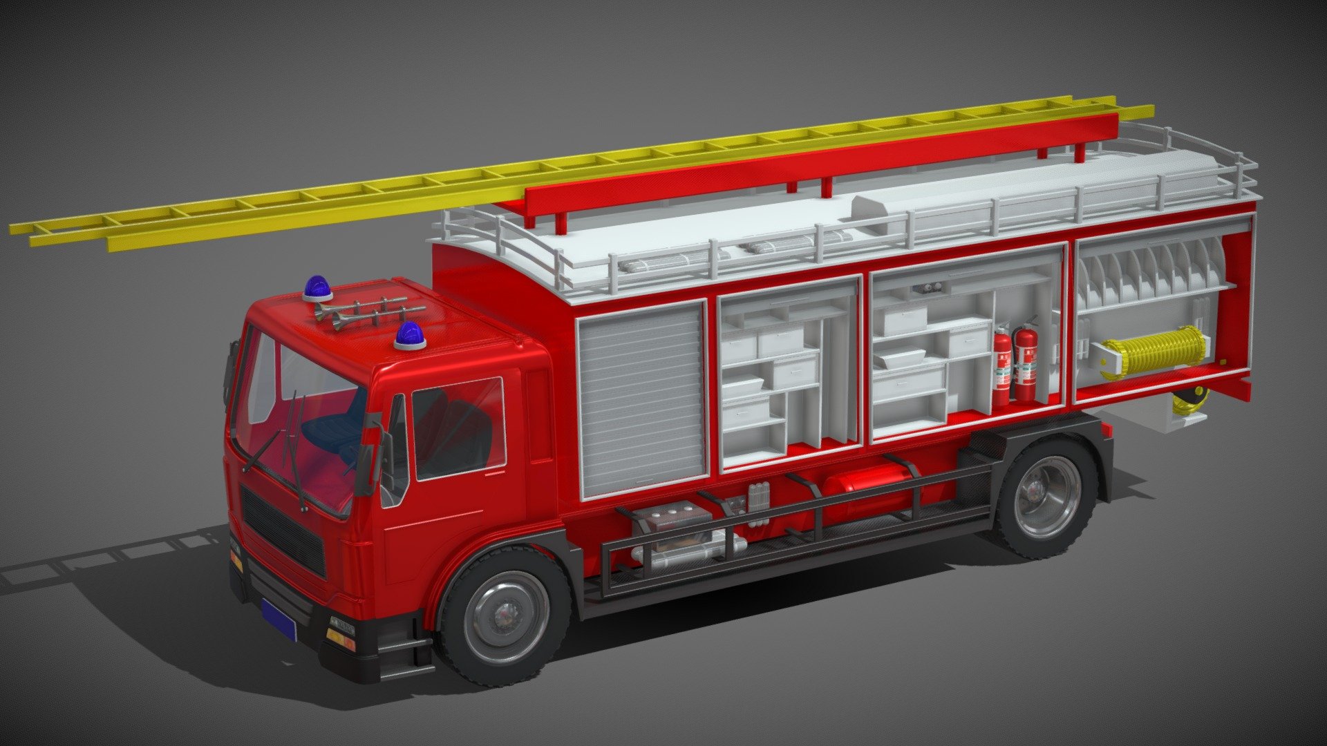 HGV Fire Truck - Buy Royalty Free 3D model by Giimann [93a3b1b ...