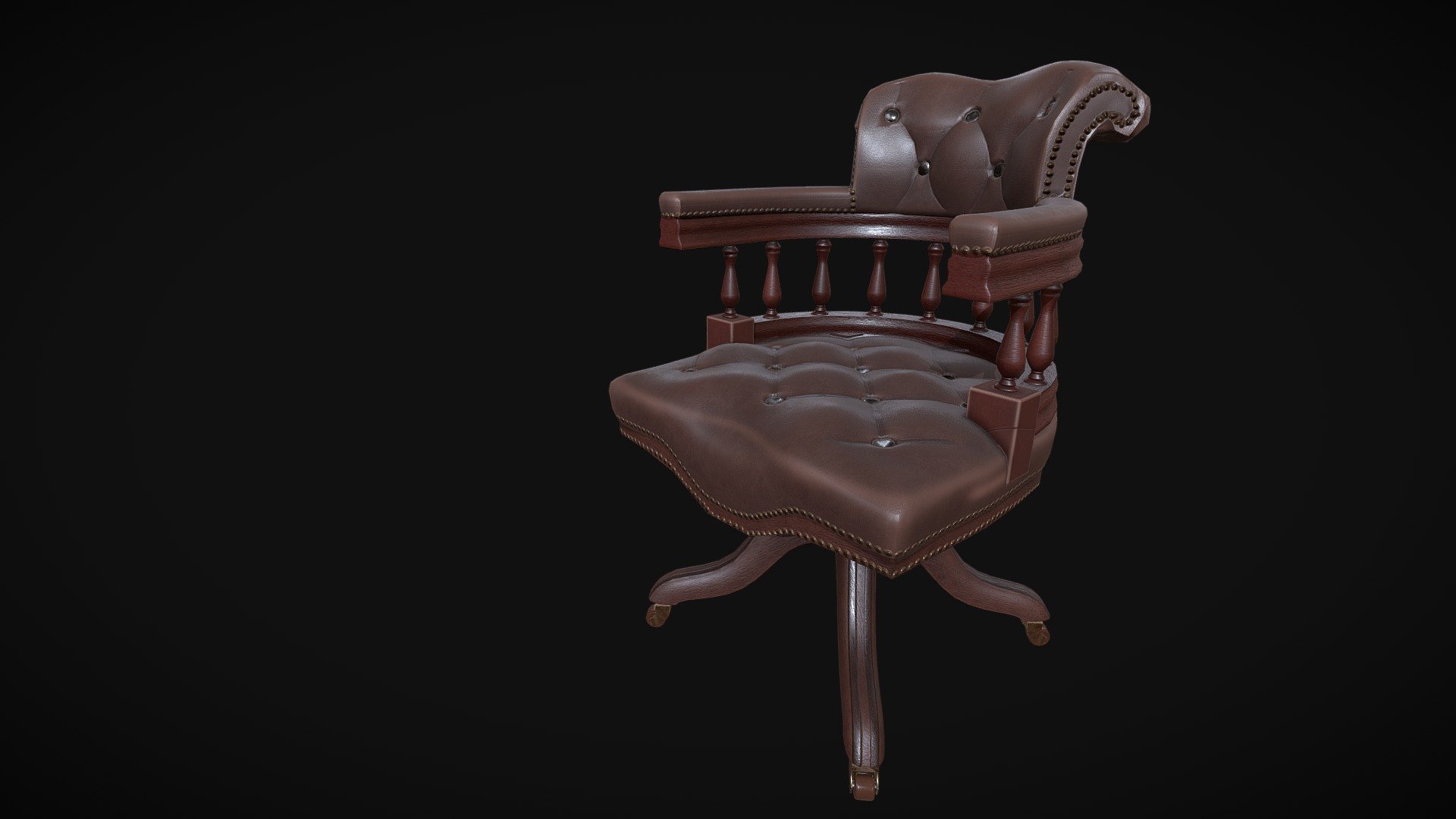 Bureau Stool Victorian style 4K texture - Download Free 3D model by ...