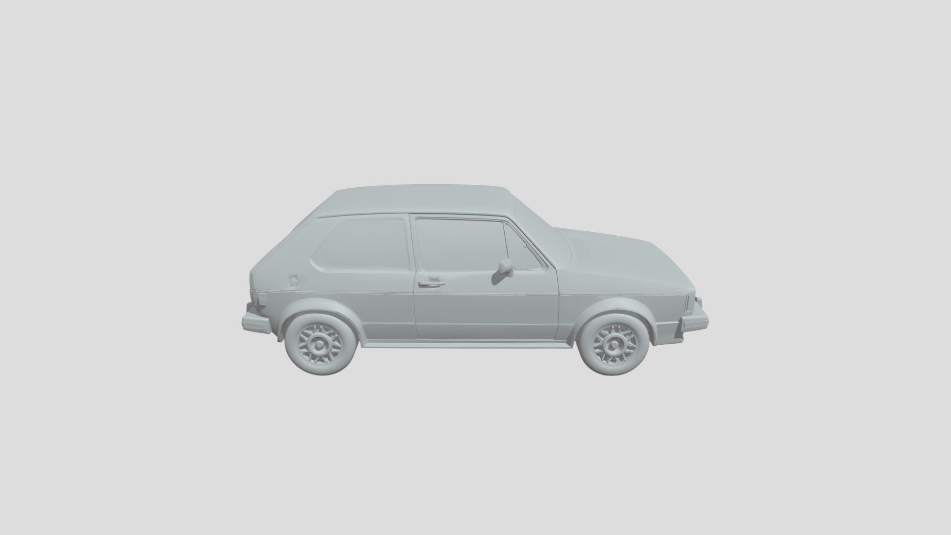 VW Rabbit GTI scale1-70 for 3D-printing - Download Free 3D model by ...