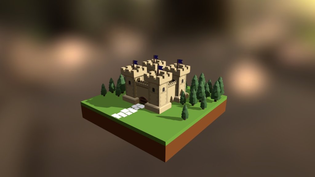 Low PolyCastle - 3D model by TheCGWorld [93ac9d0] - Sketchfab