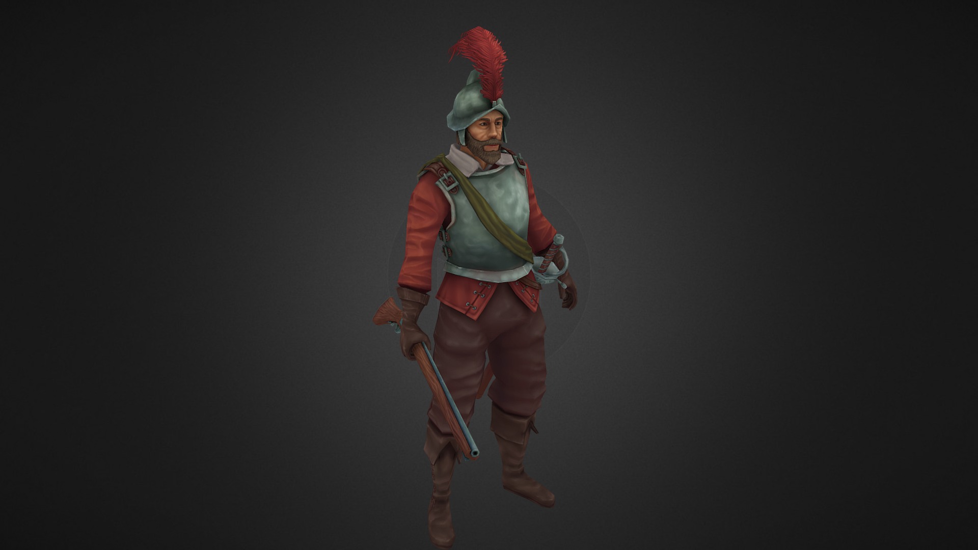 Handpainted Conquistador - 3D model by markskovrup [93ad5f3] - Sketchfab