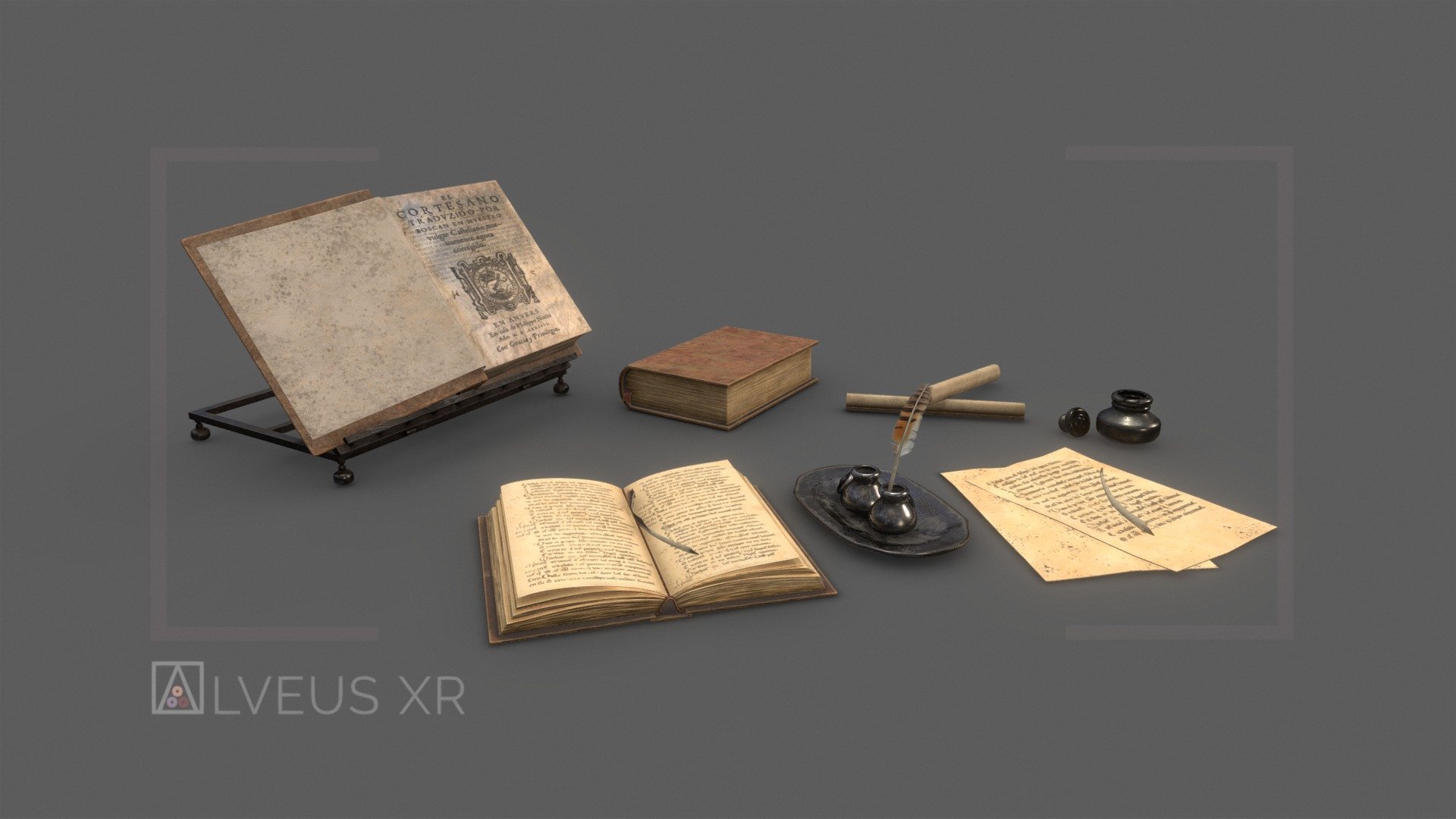 Objetos de Escritura | Writing Objects - Buy Royalty Free 3D model by ...
