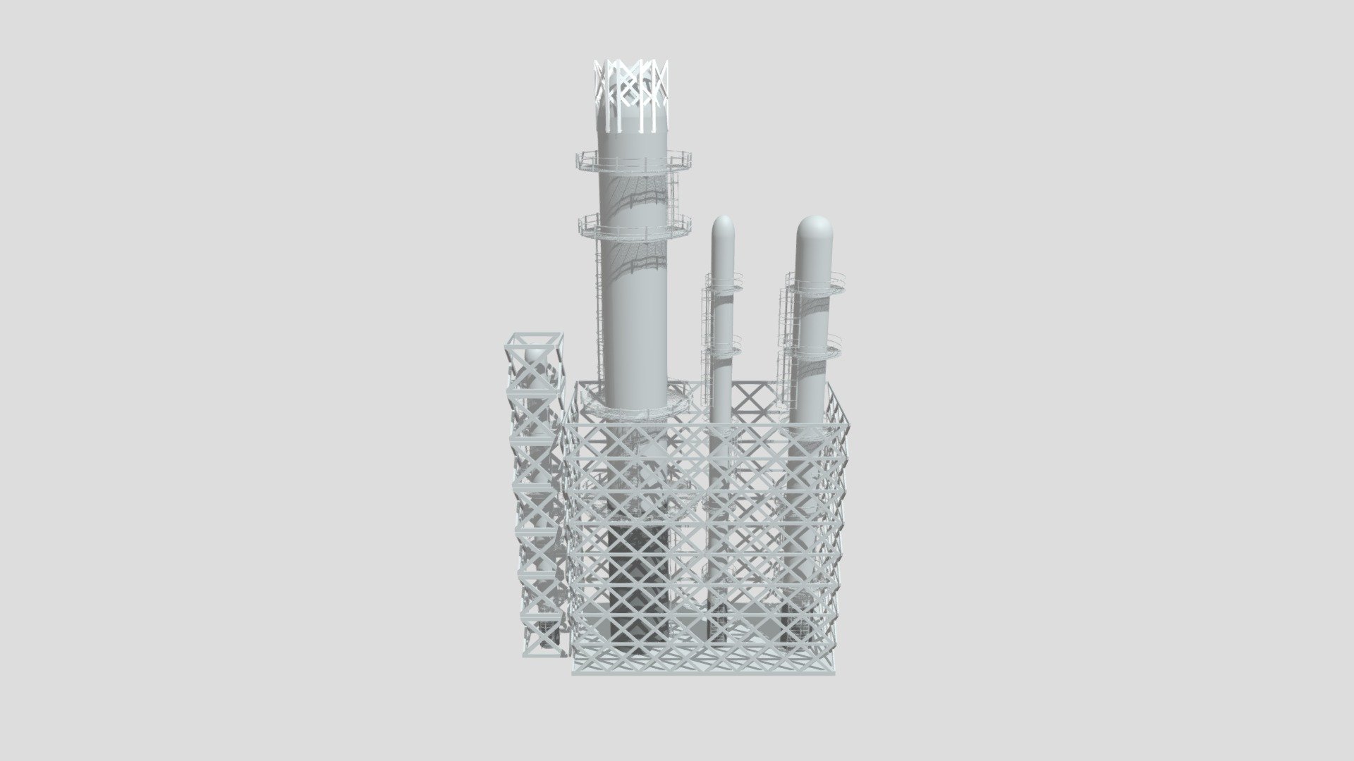Distillation Towers - 3D model by mohammedsalahedine [93aff0c] - Sketchfab