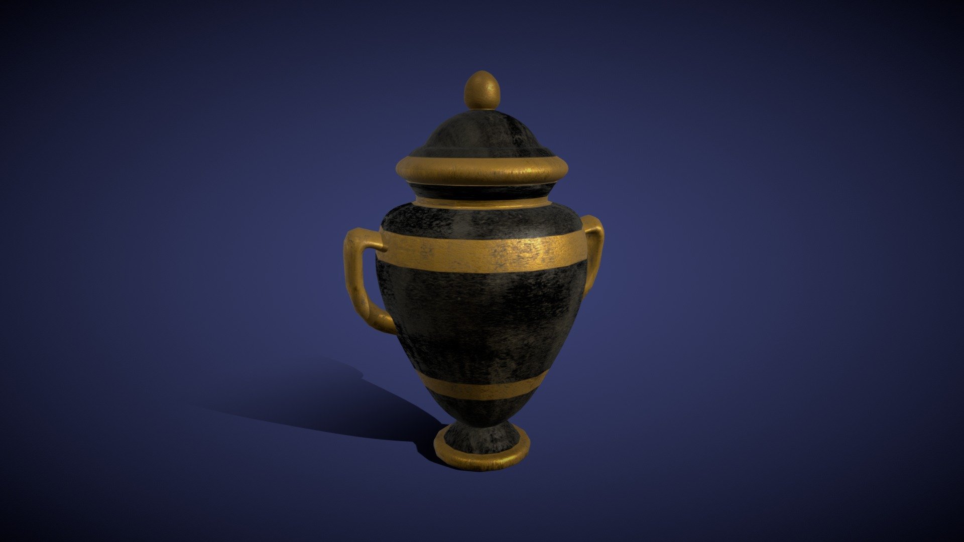 Black and Gold Urn - 3D model by Charmaine Haley (@CharmaineHaley ...