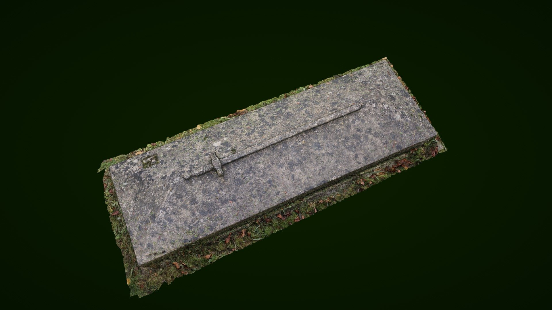 Sword on the tombstone monument - 3D model by vladimir bogovcic ...