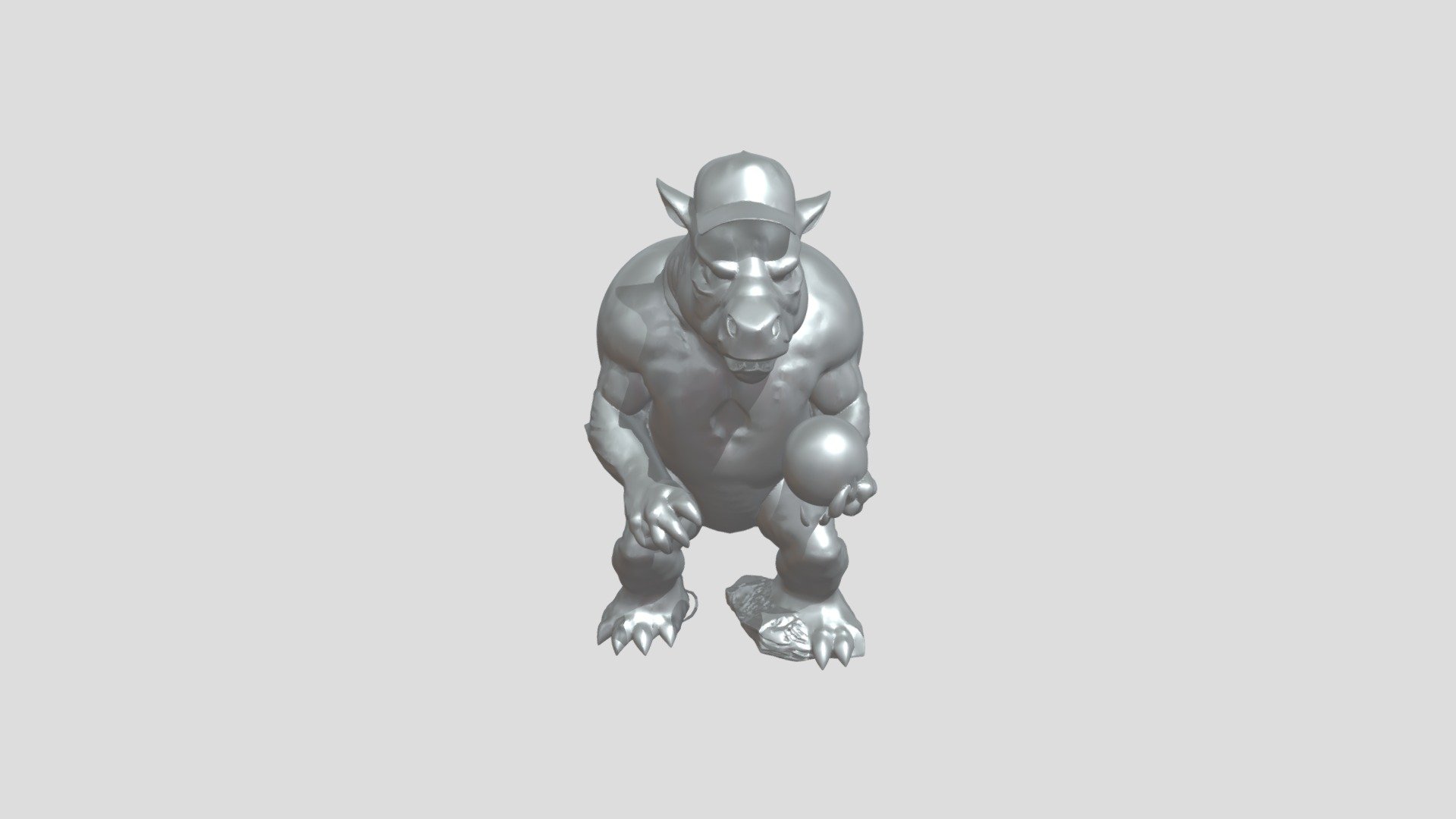 Earth-backed monster with cap - 3D model by jorinaldelacruz [93b394f ...