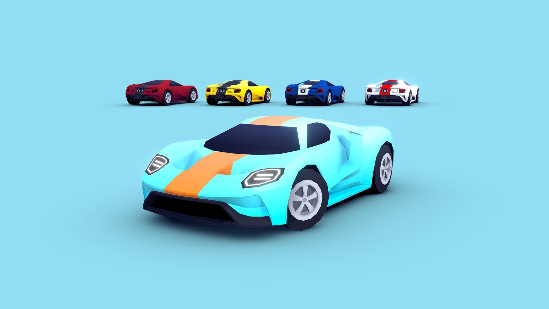 Cartoon Racing Car 2017 - Buy Royalty Free 3D model by SunsetStudio ...
