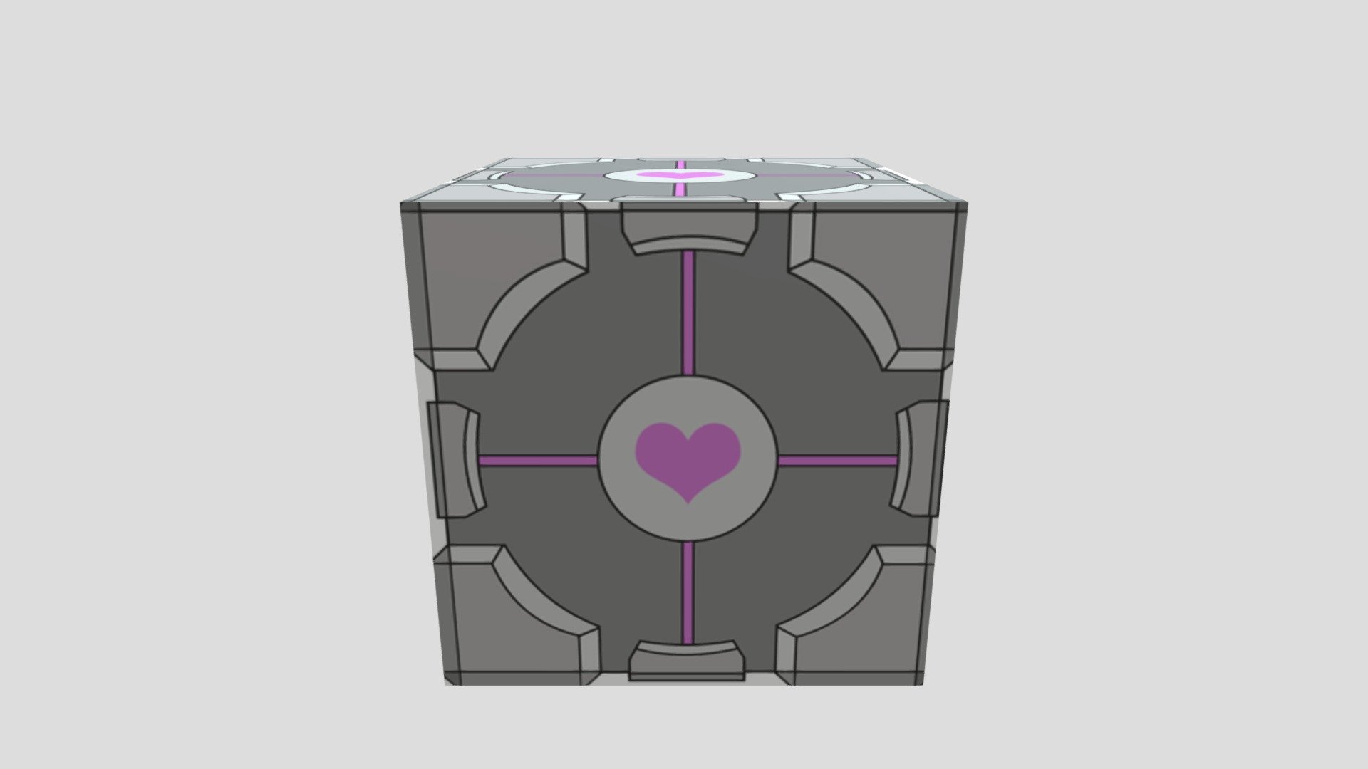 companion cube - 3D model by diego.puddu.246 [93b6fea] - Sketchfab