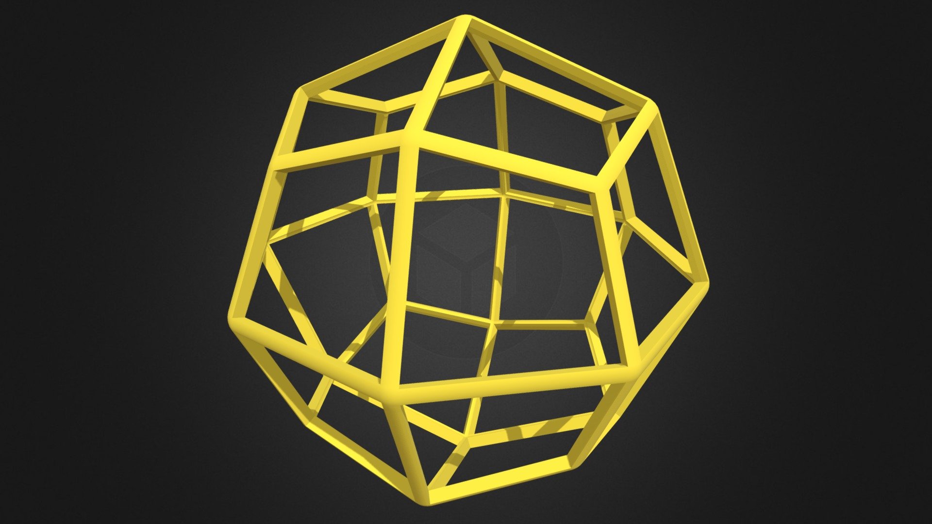 Wireframe Shape Deltoidal Icositetrahedron - Buy Royalty Free 3D model ...