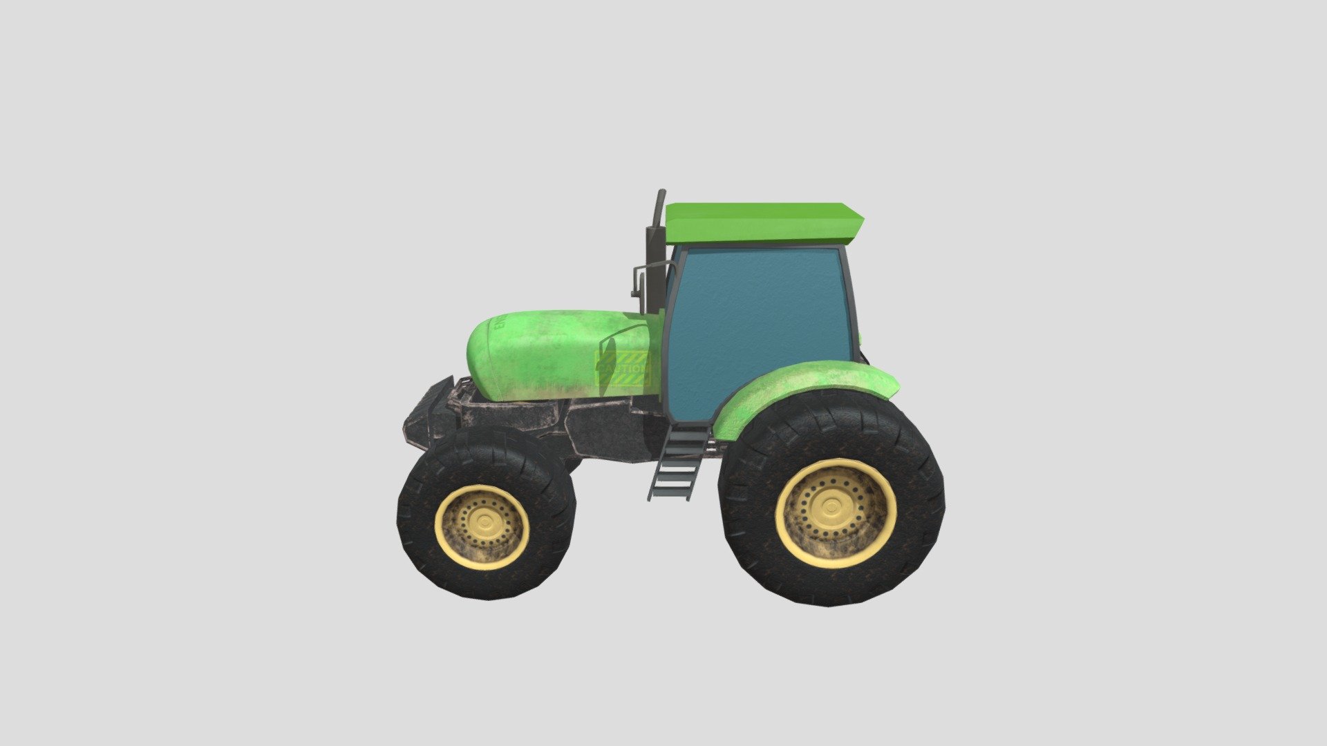 Farm Tractor – 3D Model & Textures - 3D model by Parham Mazloumin ...