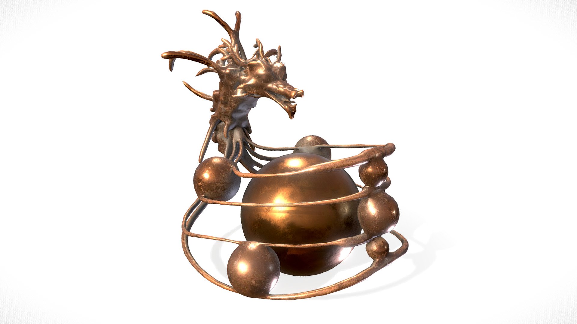 Metal Dragon Prop - VR Ready - Buy Royalty Free 3D model by Lucid ...