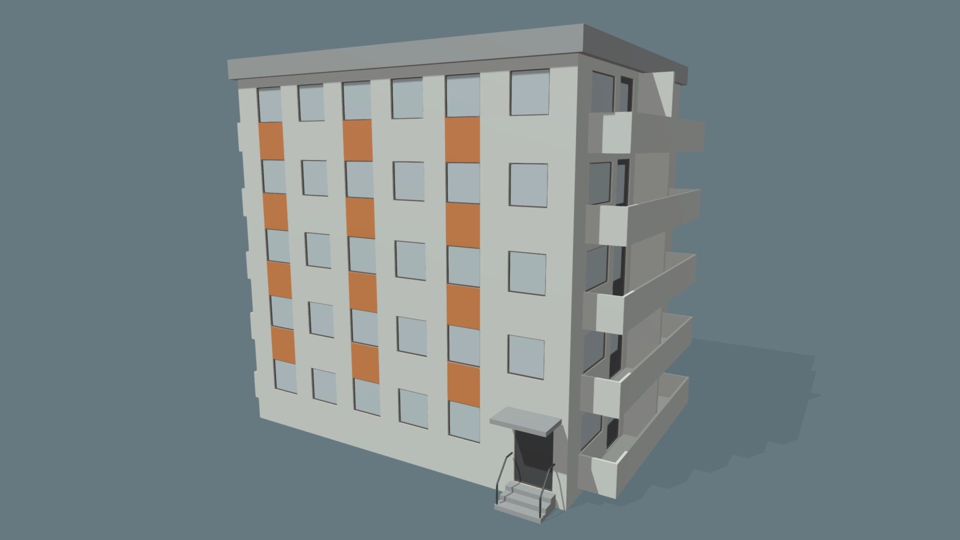 Apartment building 2 - 3D model by Nerites [93cc8ac] - Sketchfab