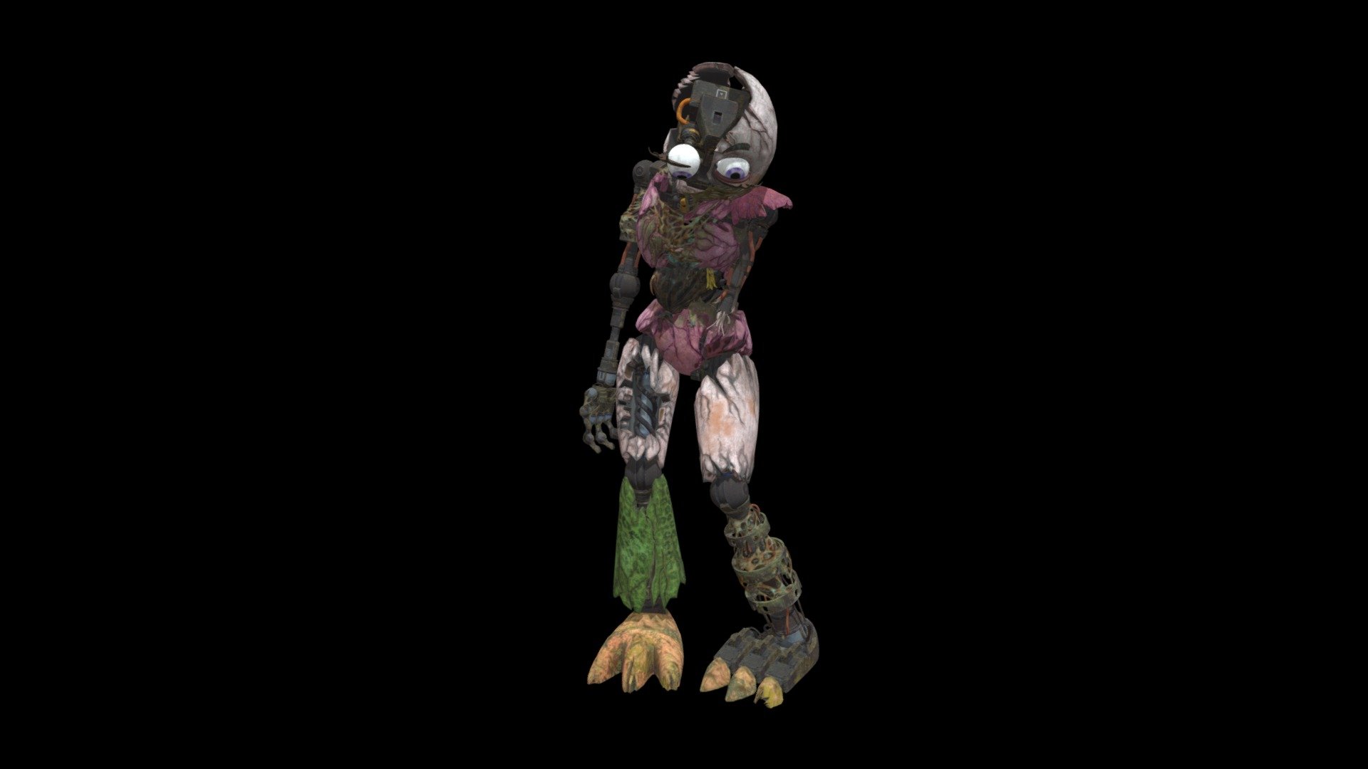 FNAF : Security Breach : Ruin | Ruined Chica - Download Free 3D model ...