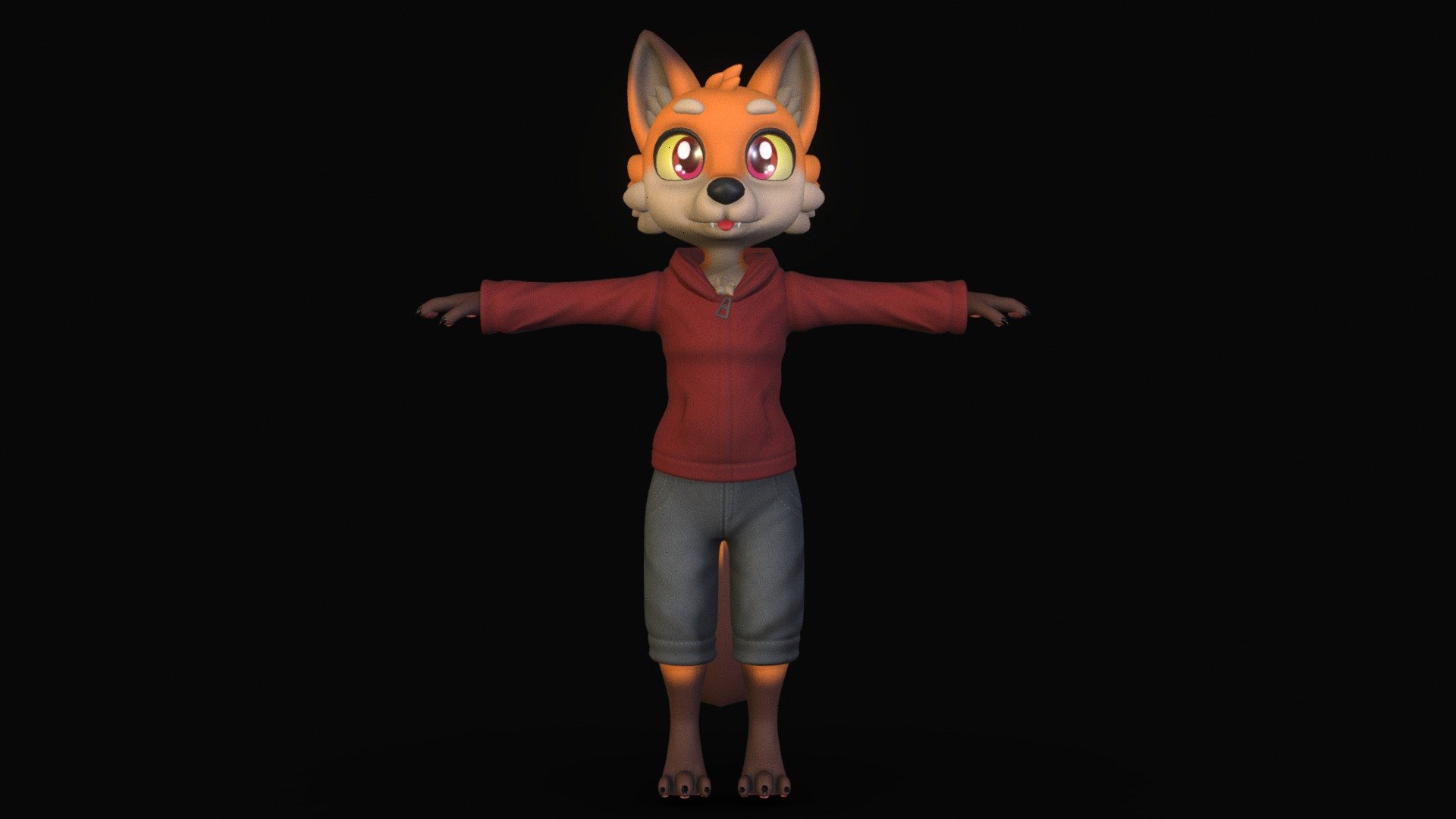 Casual Furry Fox - 3D model by SkylarFox.VR (@bonfire.png) [93e3d66 ...