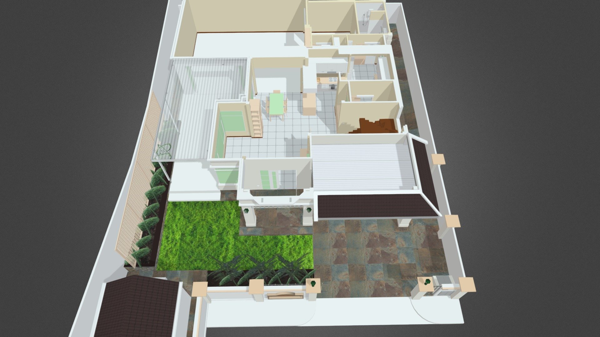 House 1st floor option 02 - 3D model by cmsmg [93ea13c] - Sketchfab