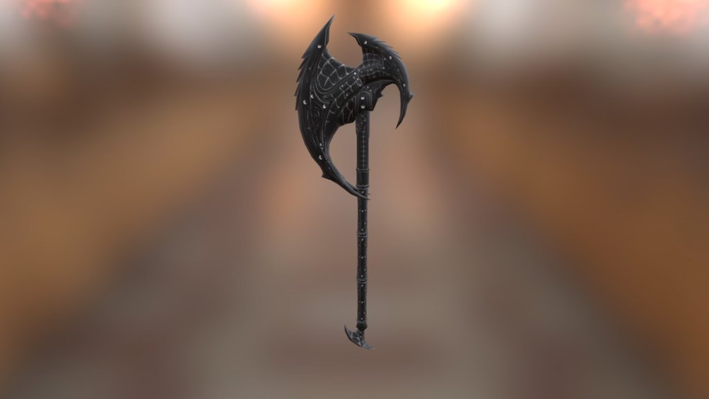 Daedric Battleaxe - 3D model by yonlionz [93ed9e6] - Sketchfab