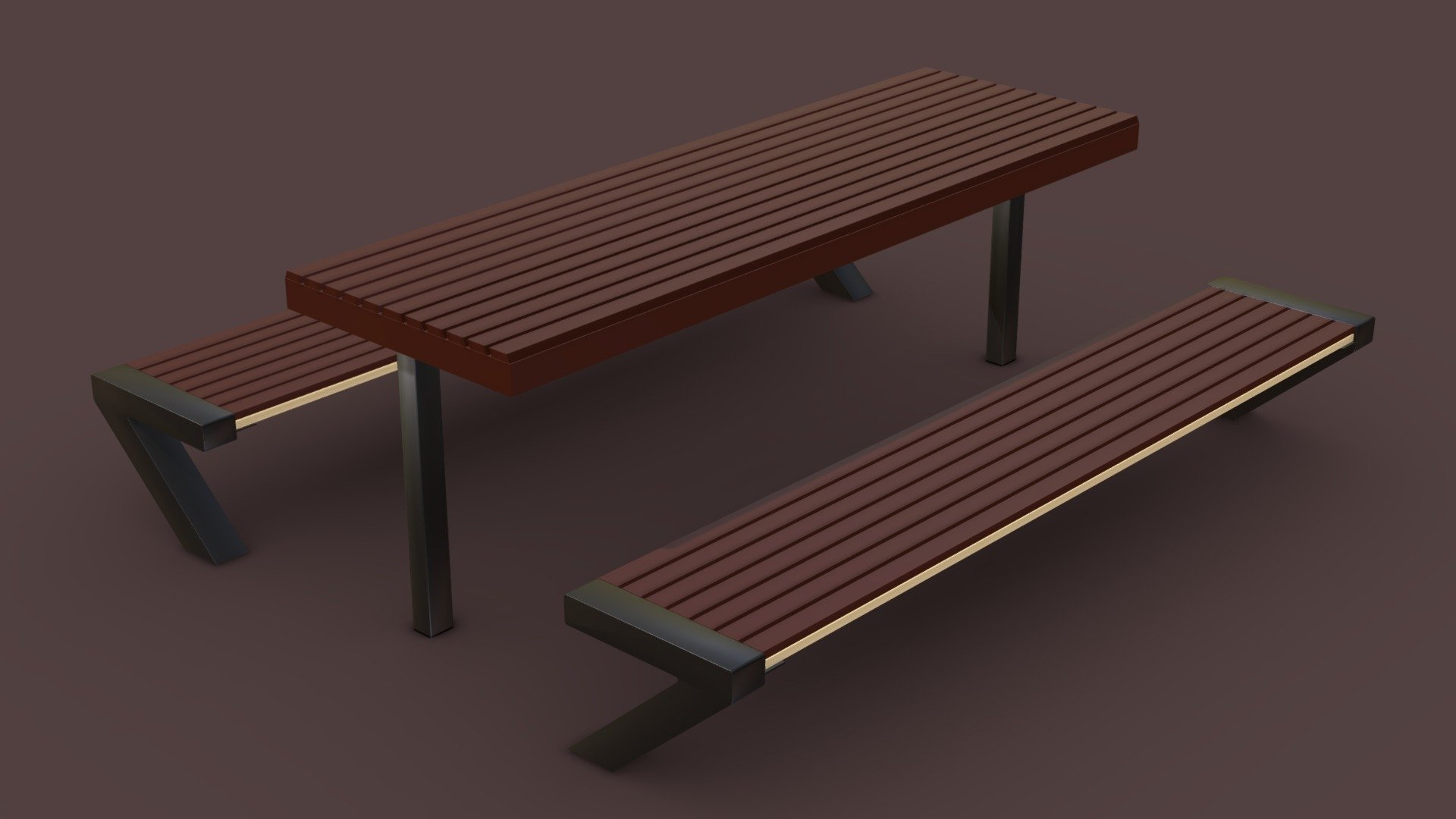 Wooden Bench - Download Free 3D model by Víctor Hernández ...