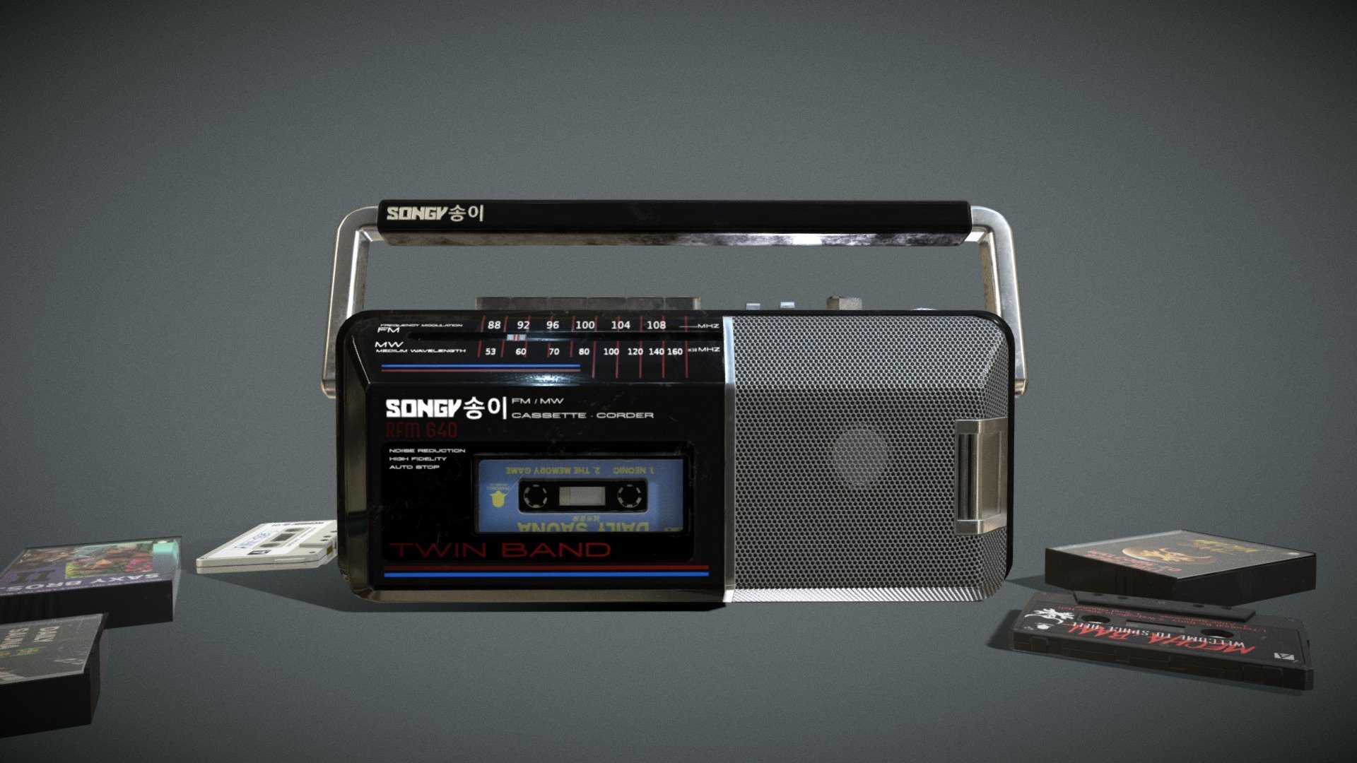 Early 90s Cassette-Corder Radio (Free) - Download Free 3D model by John ...