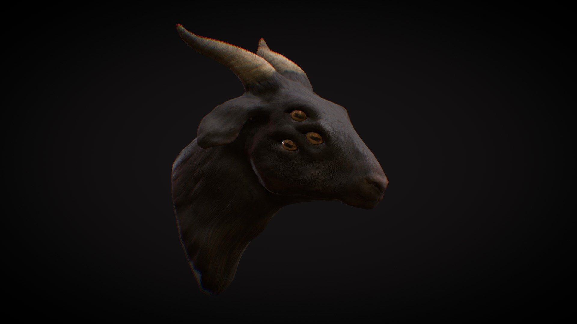 Three eyed goat - 3D model by kasia.gorska [93f26ed] - Sketchfab