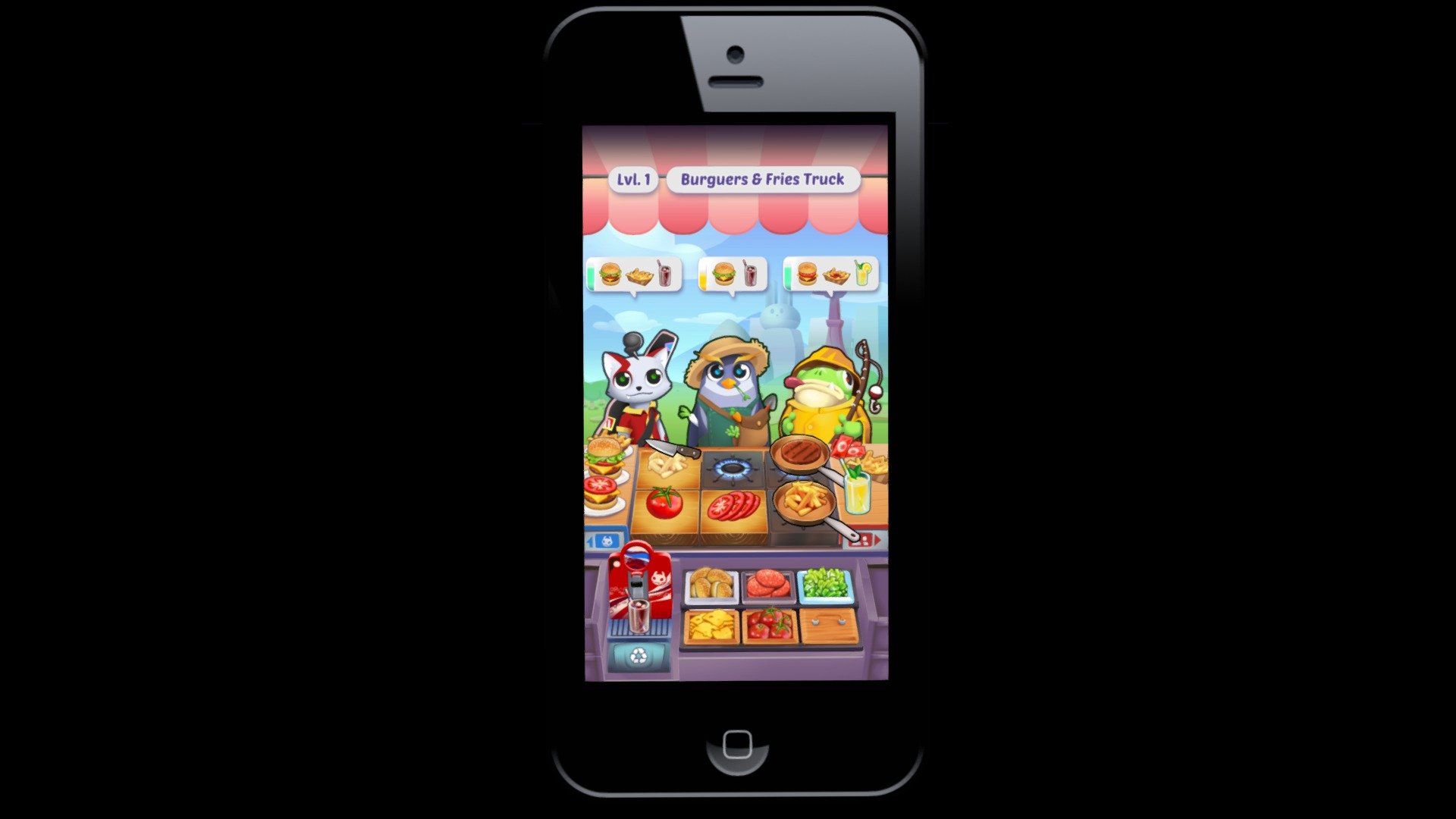 Monster Chef Mobile - Lvl.1 Burgers and Fries - 3D model by o.pinilla ...