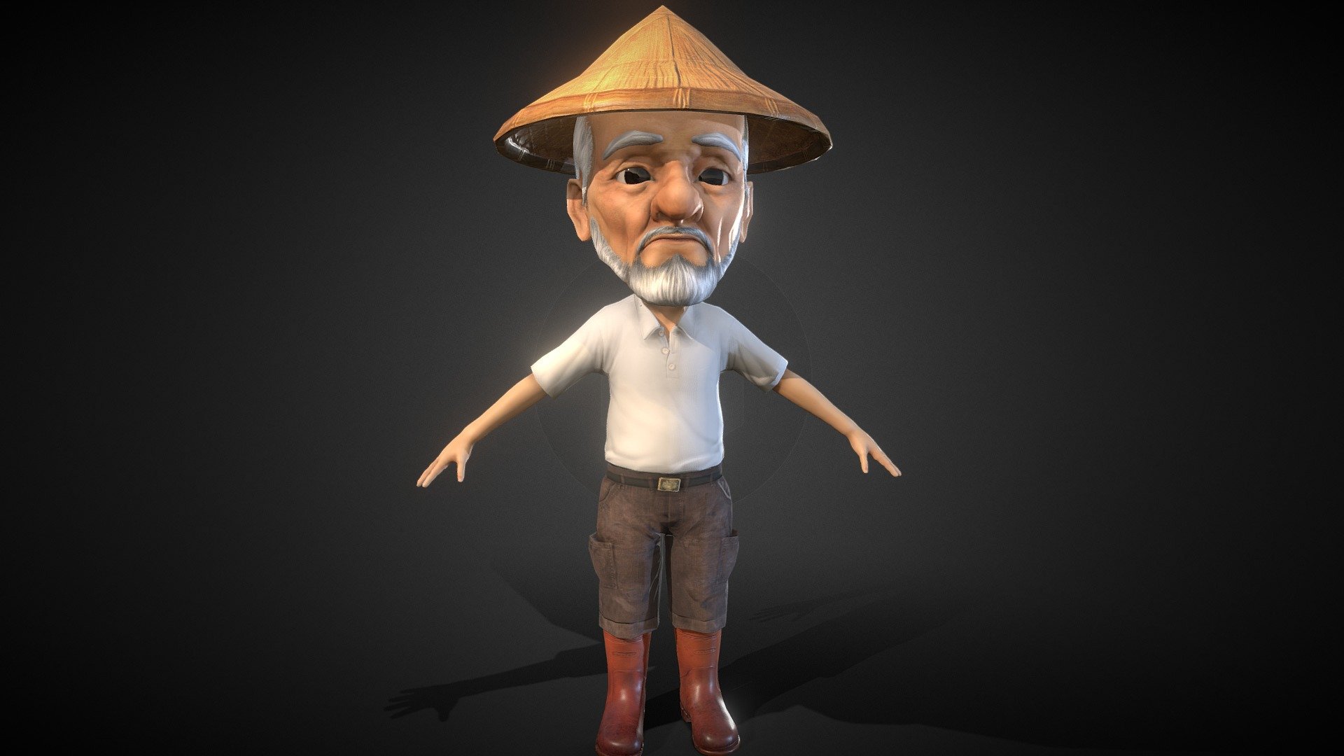 Farmer 0019 - Buy Royalty Free 3D model by animod [93f695d] - Sketchfab ...