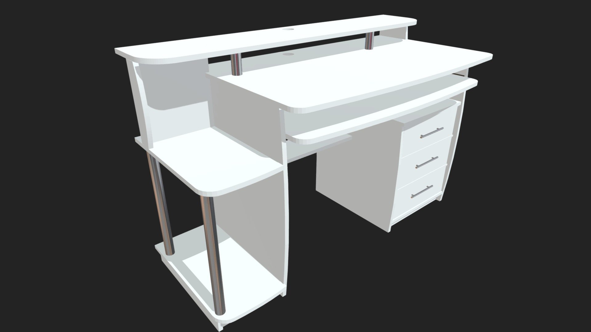 Gaming Computer Table - Download Free 3D model by TahaSyed870 [93f765d ...