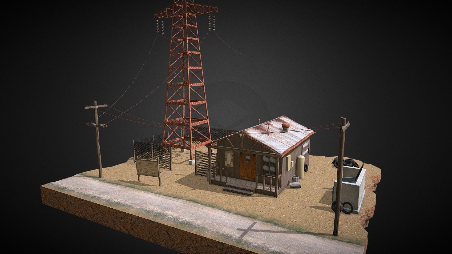 Communication shack - Download Free 3D model by Desant_Art [93f84ae ...