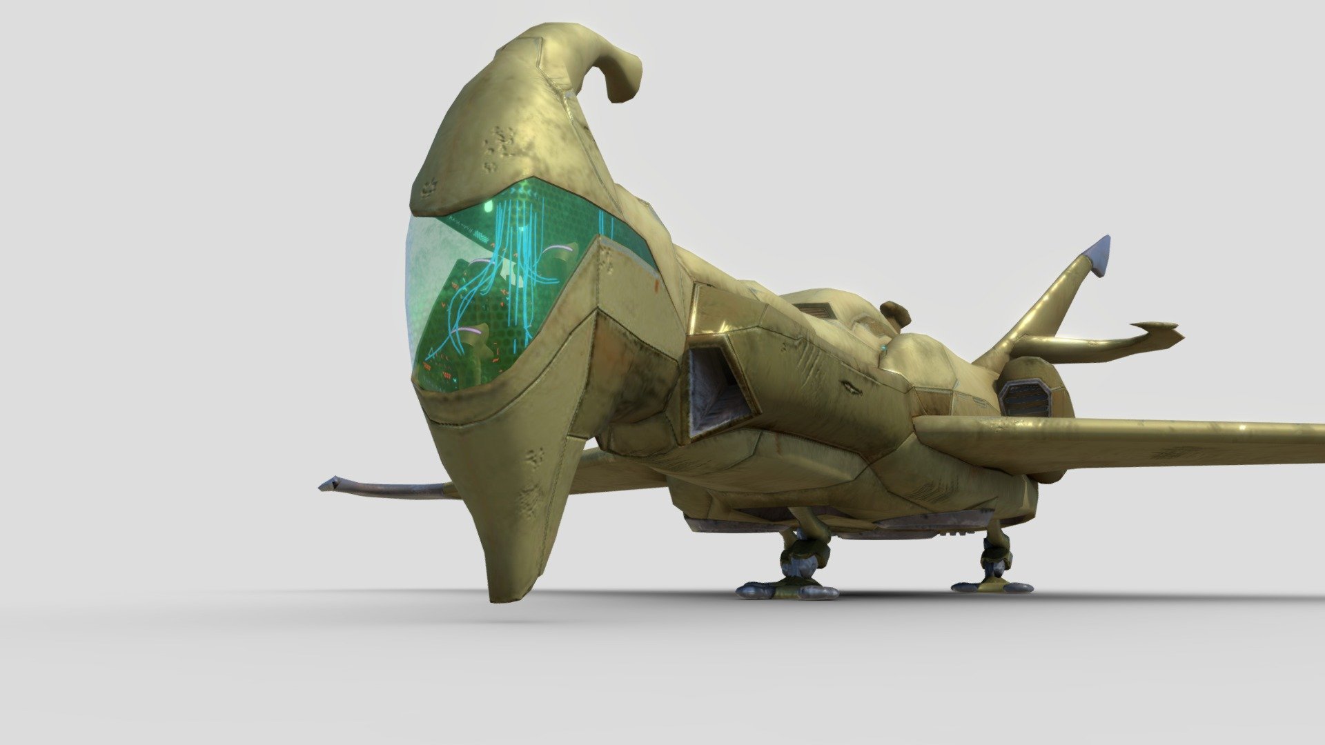 Alien_ Aircraft_01 - 3D model by Los Bionicos Animation Studio ...