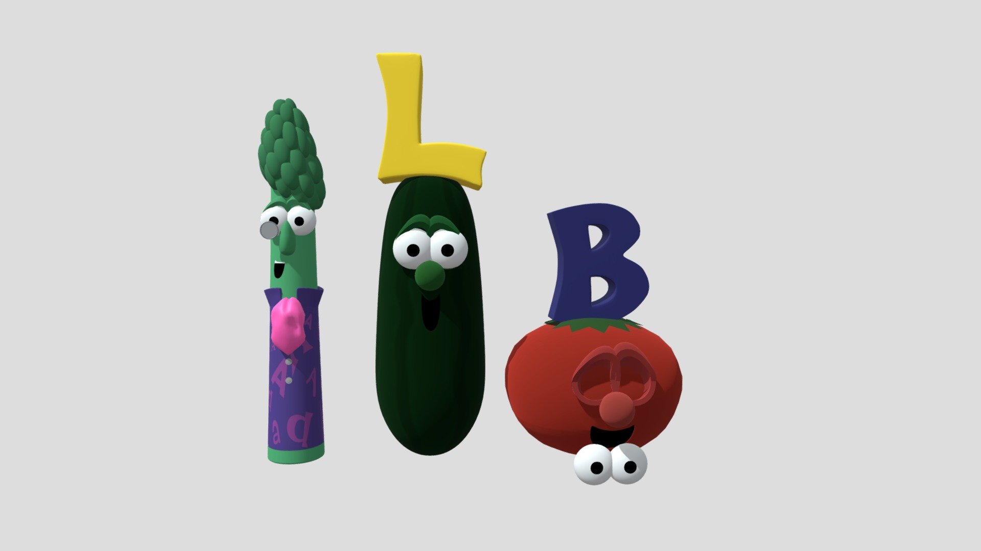 Bob And Larry's ABC's Outfits - Download Free 3D model by ...