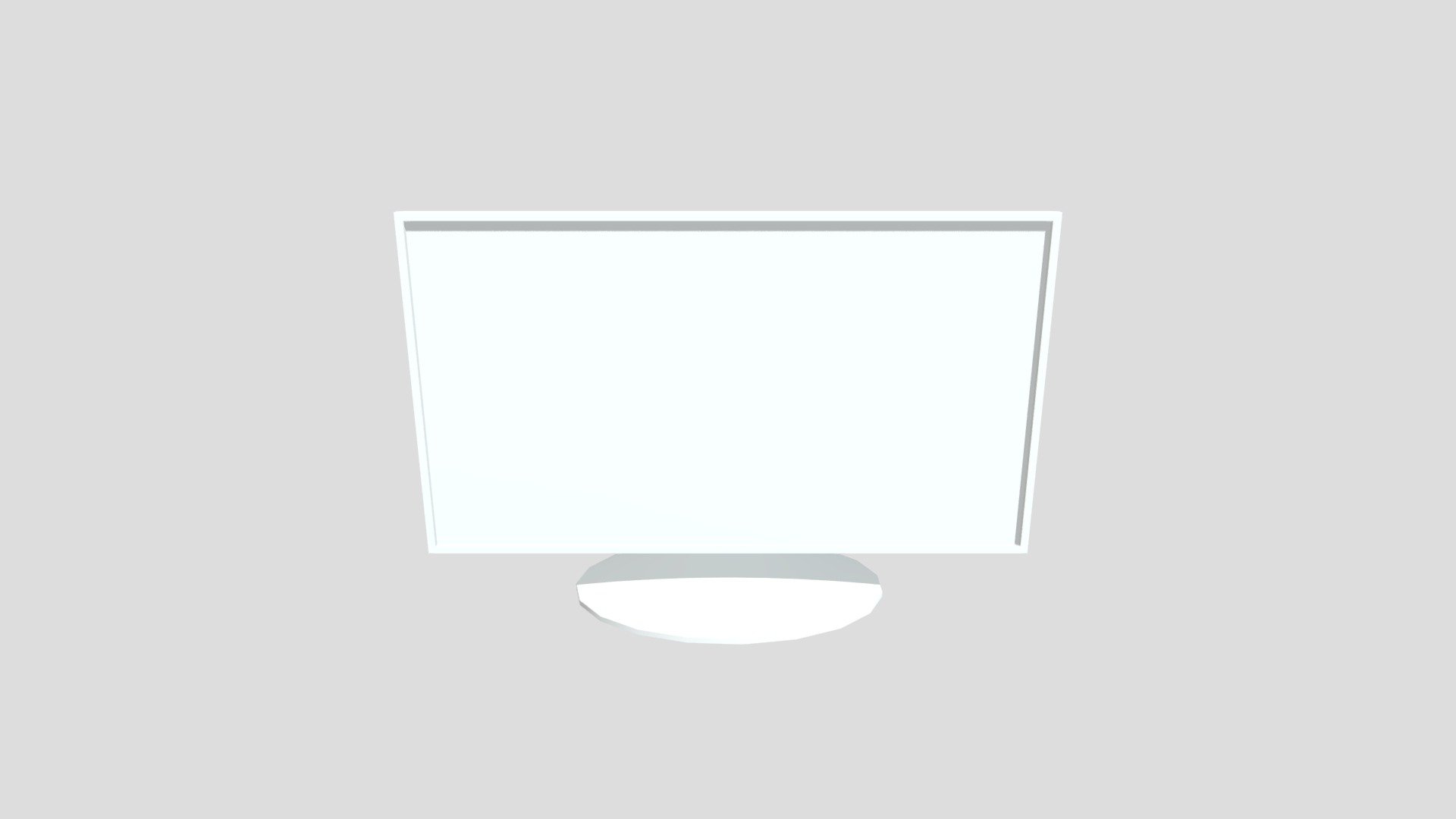 Computer Monitor with White Screen - 3D model by Black Screen ...
