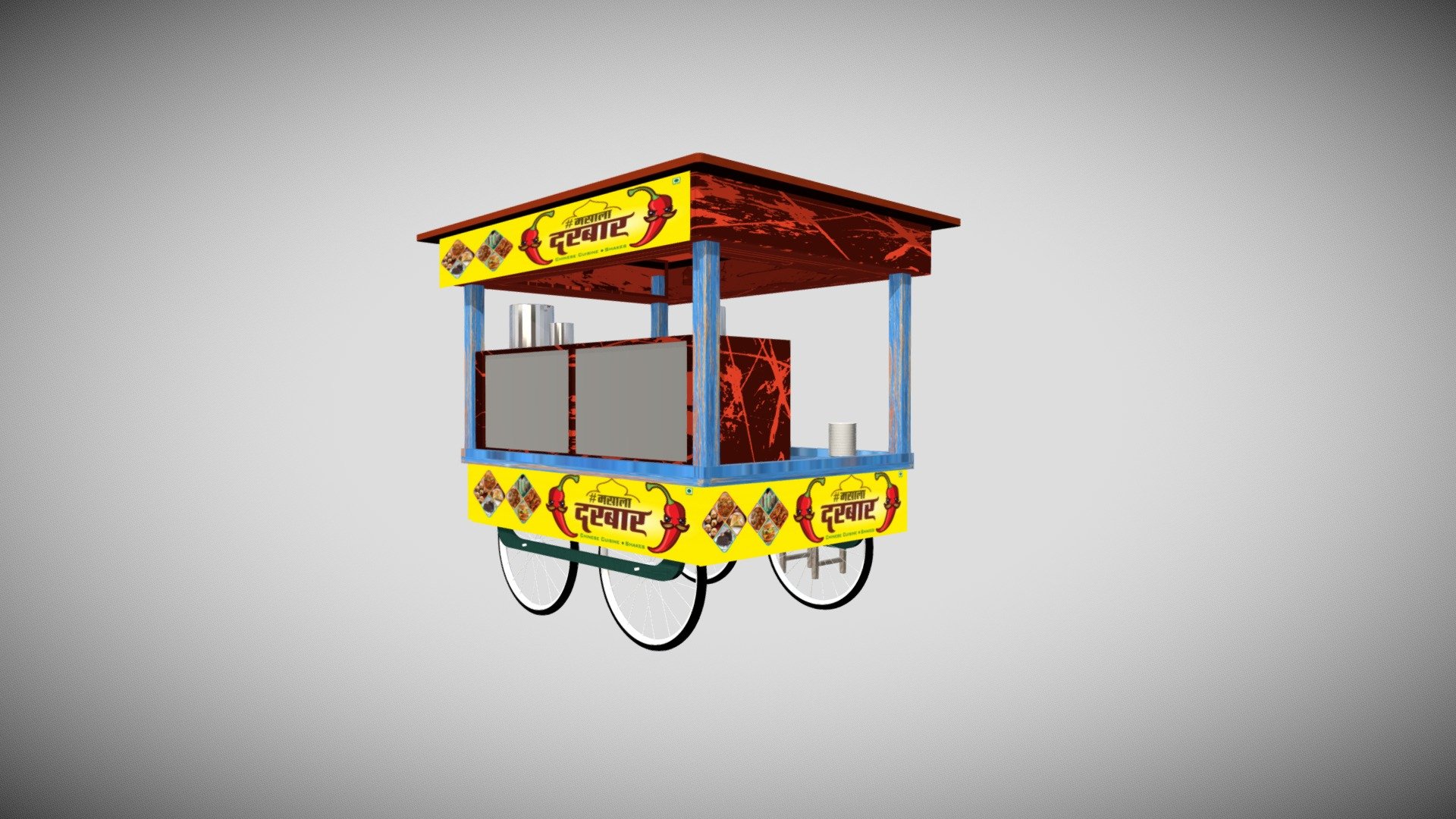 Thela street food stall - Download Free 3D model by anandmohan662 ...