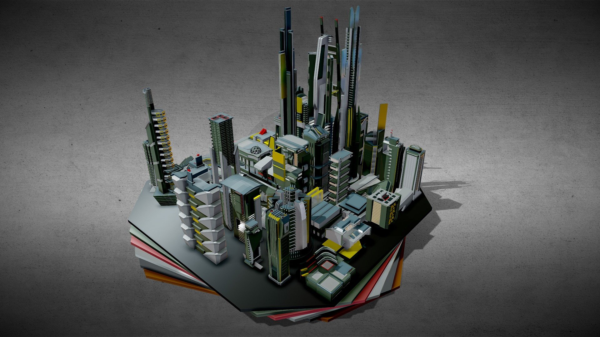35 Futuristic Buildings Vol 4 - Buy Royalty Free 3D model by TankStorm ...