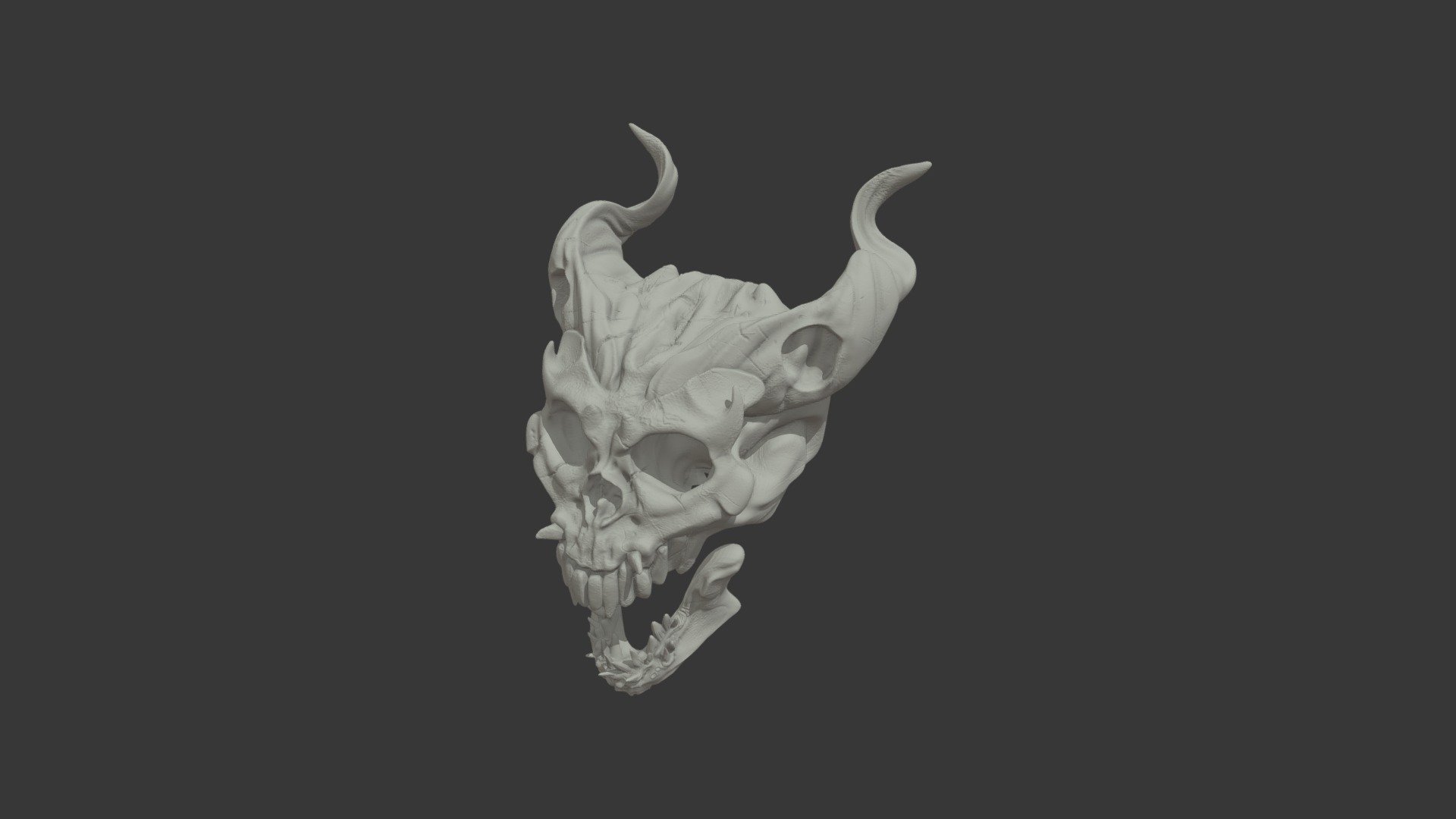 Demon skull - Download Free 3D model by Matt Wild (@mattwildart ...