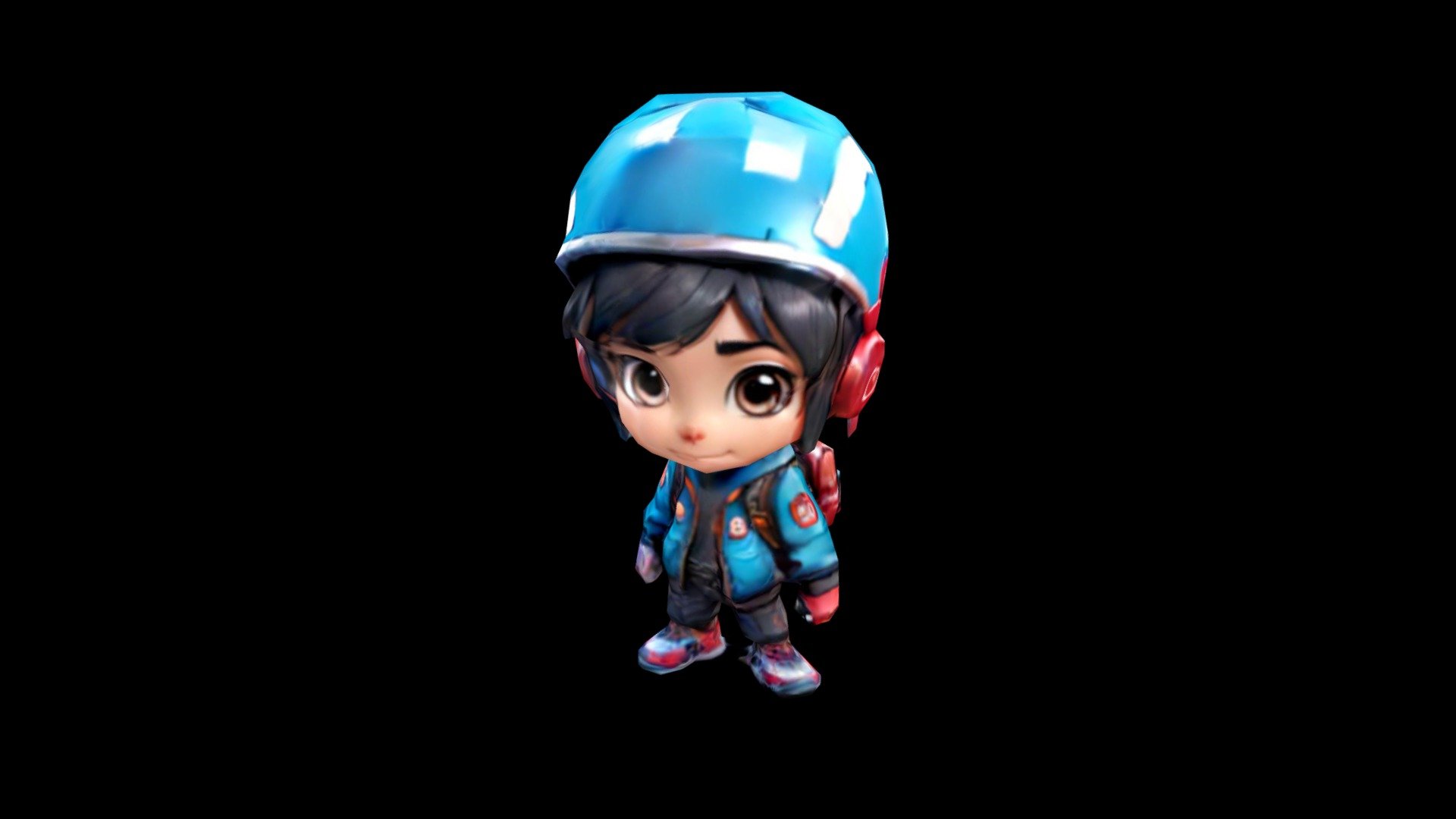 "Portrait of a Cartoon Hero Short Statured Male - Download Free 3D ...
