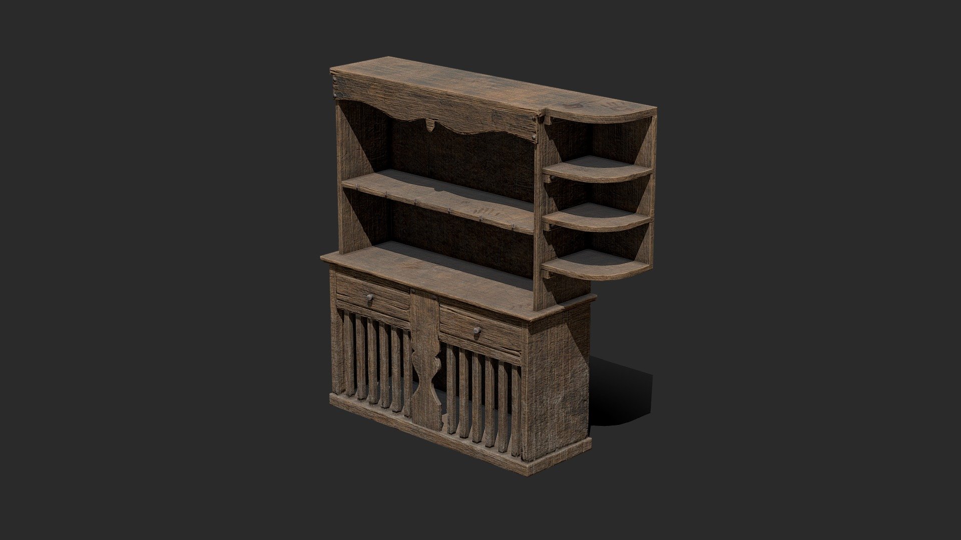 Old wood shelving - Buy Royalty Free 3D model by Giora (@ChubbyPanda ...