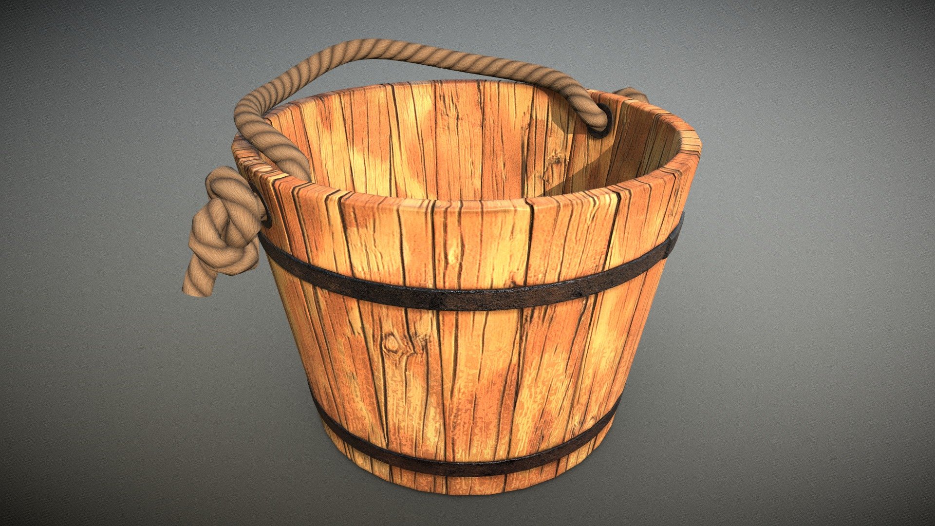 Wooden water bucket. - Download Free 3D model by kubassa [9419b95 ...