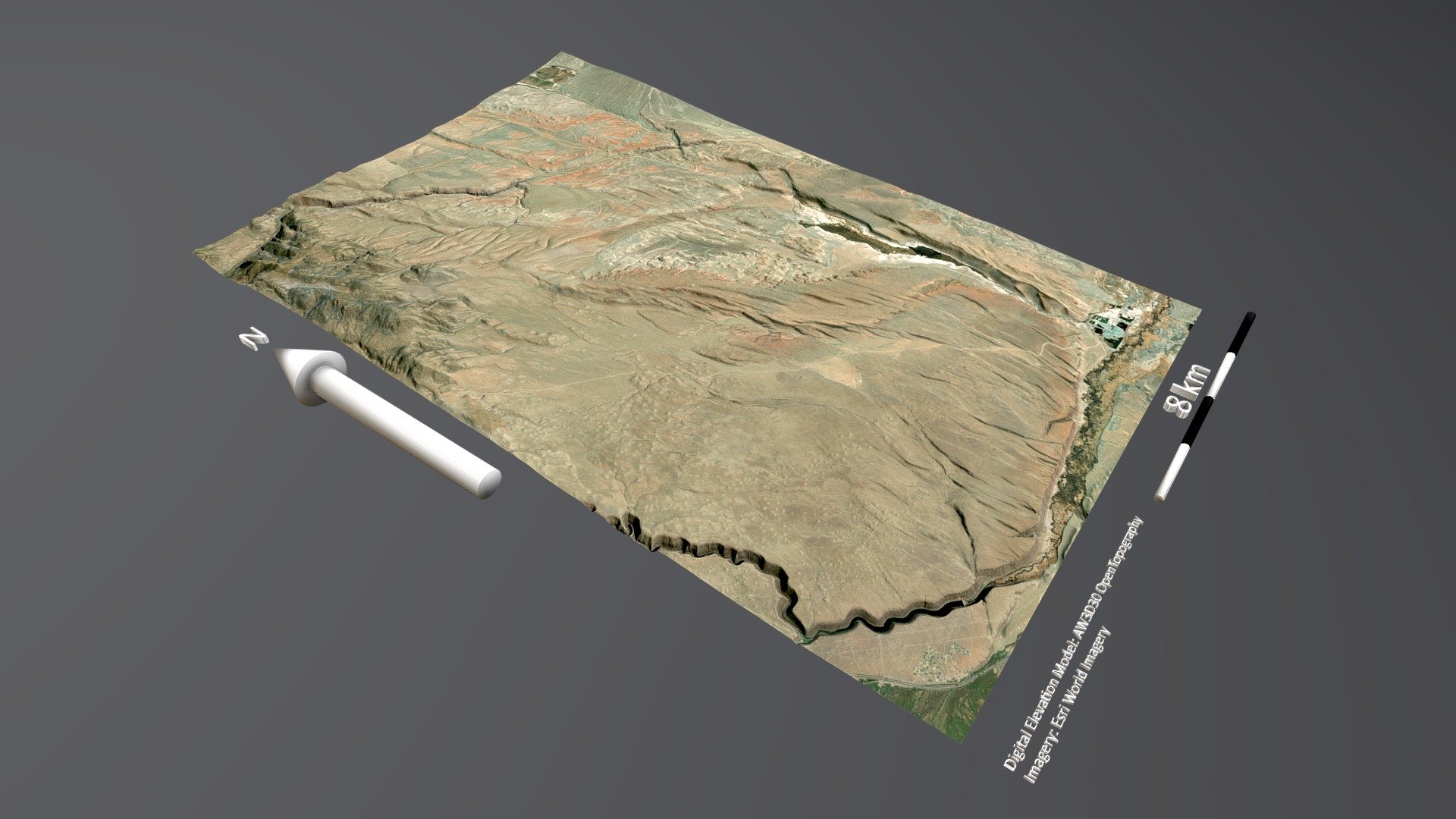 Volcanic Tablelands, USA - Download Free 3D model by Sara Carena ...