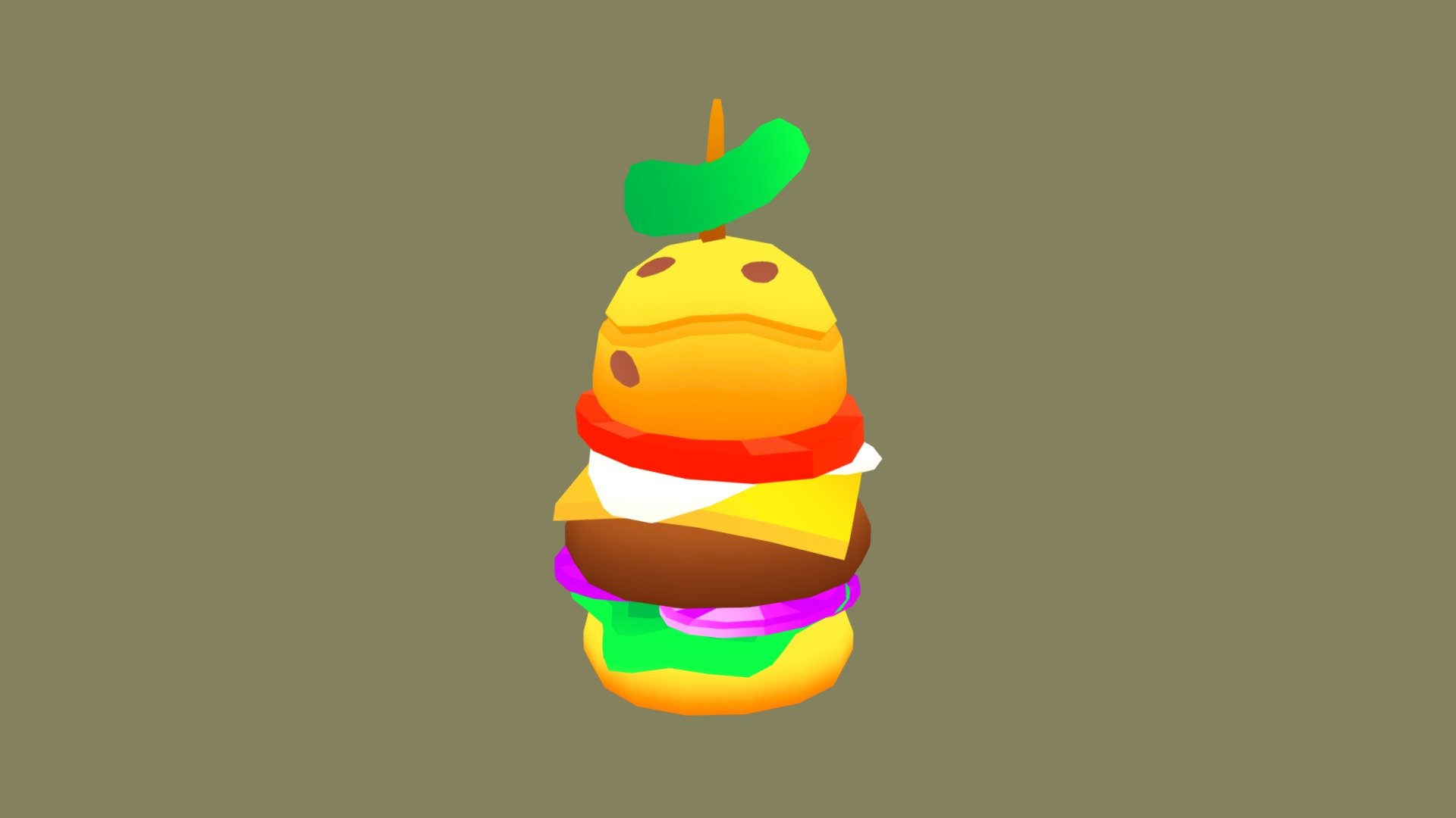 Burger low-poly - Buy Royalty Free 3D model by Game Ready ...
