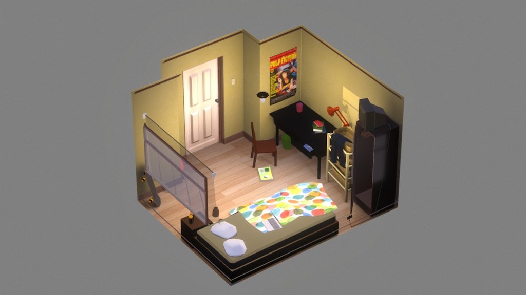 Messy Room - 3D model by -eml- (@emarchenal) [941f607] - Sketchfab