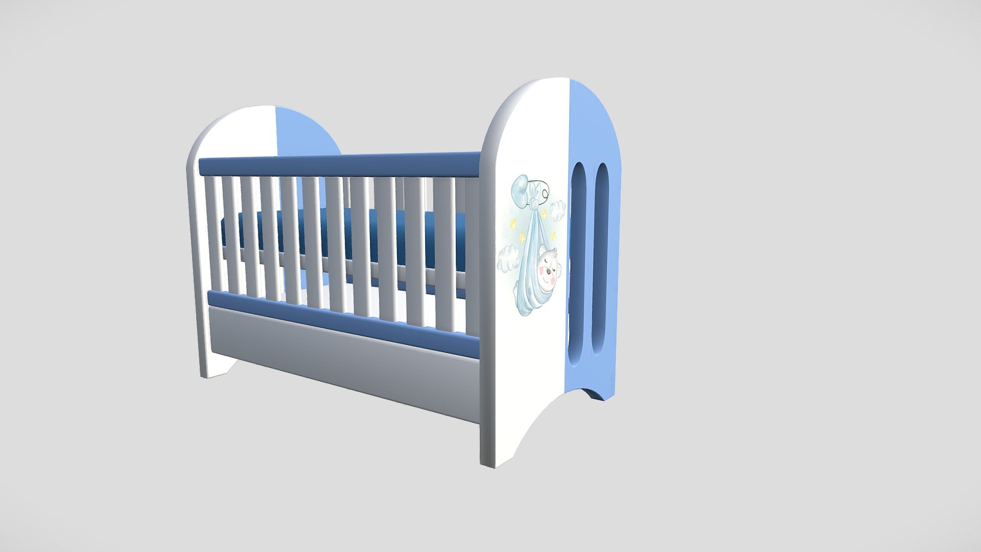 Baby Cot - 3D model by QuantumBerry [9421d50] - Sketchfab