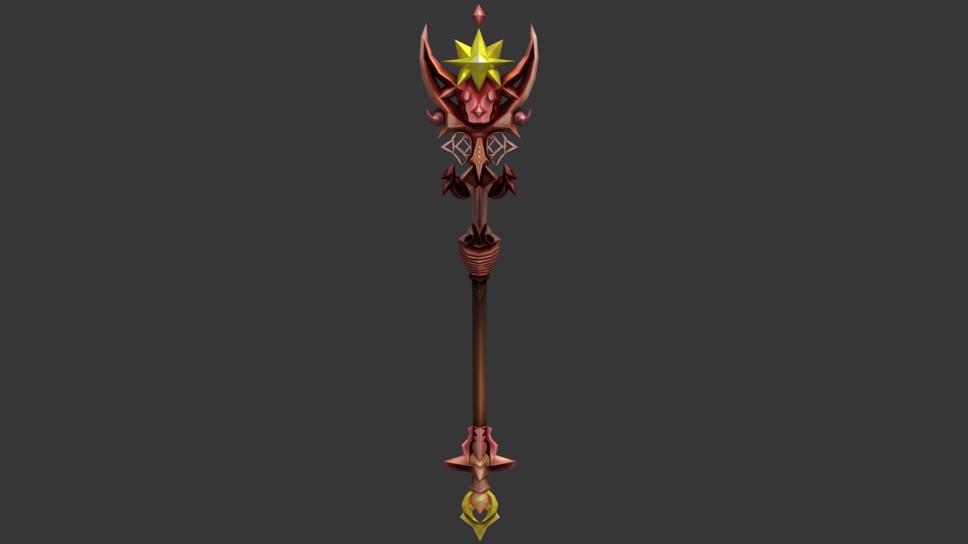 Magic Staff - 3D model by Shiba Fu (@kidom22771935) [9424313] - Sketchfab
