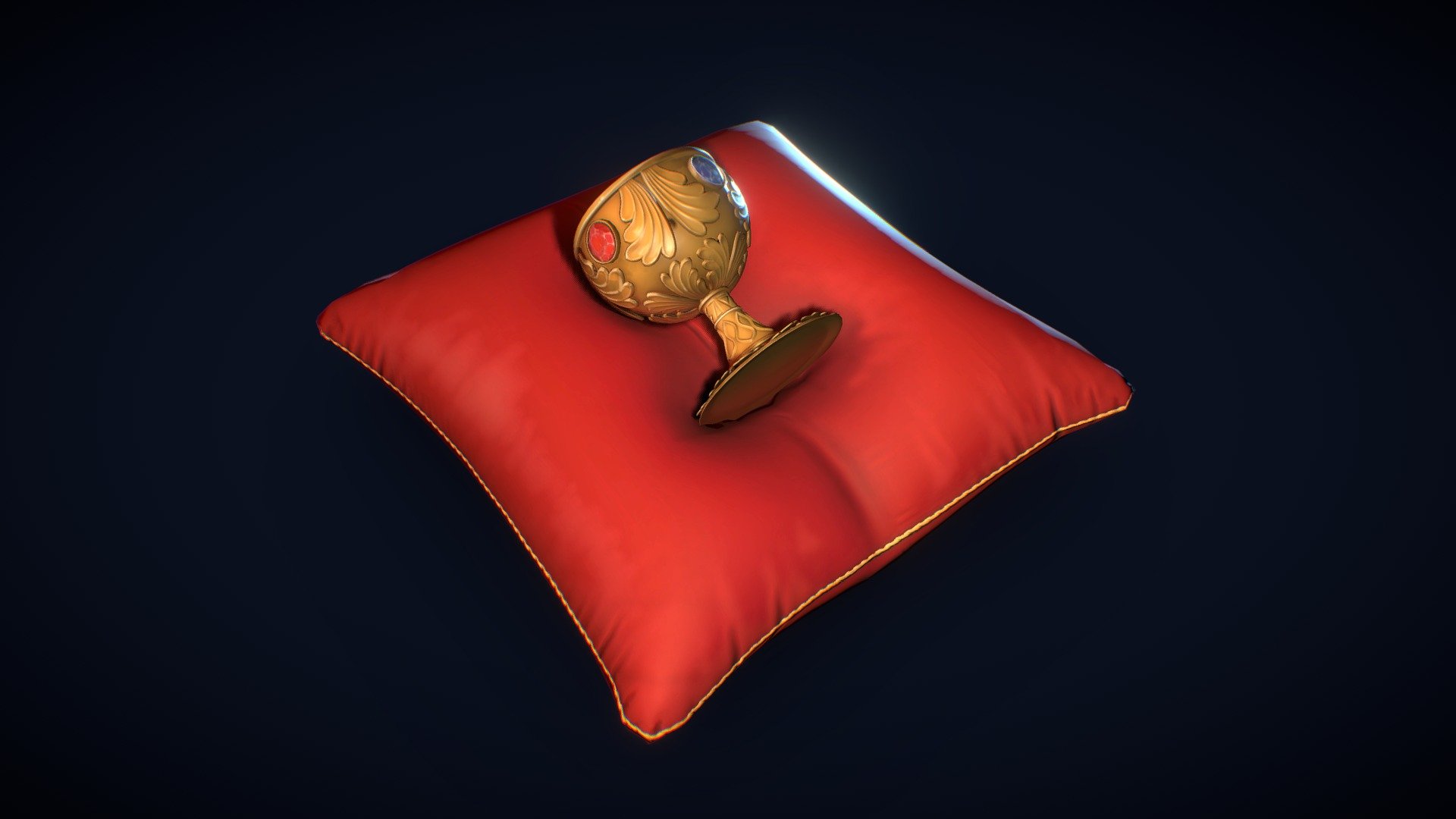 The Holy Grail on a pillow - Download Free 3D model by Adan (@IIAdantII ...