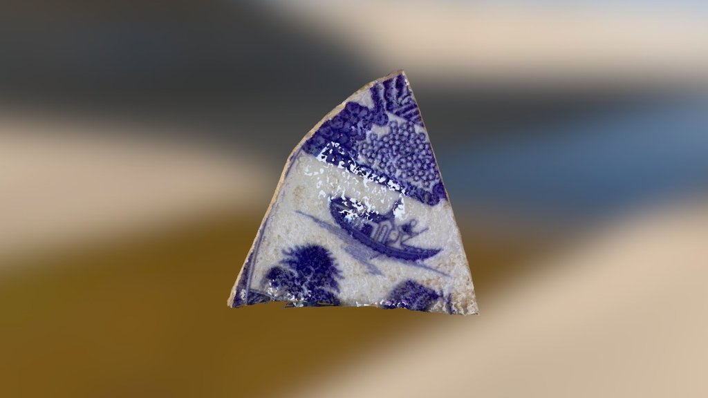 Blue Willow Pattern Sherd (VCU_3D_933) - Download Free 3D model by ...