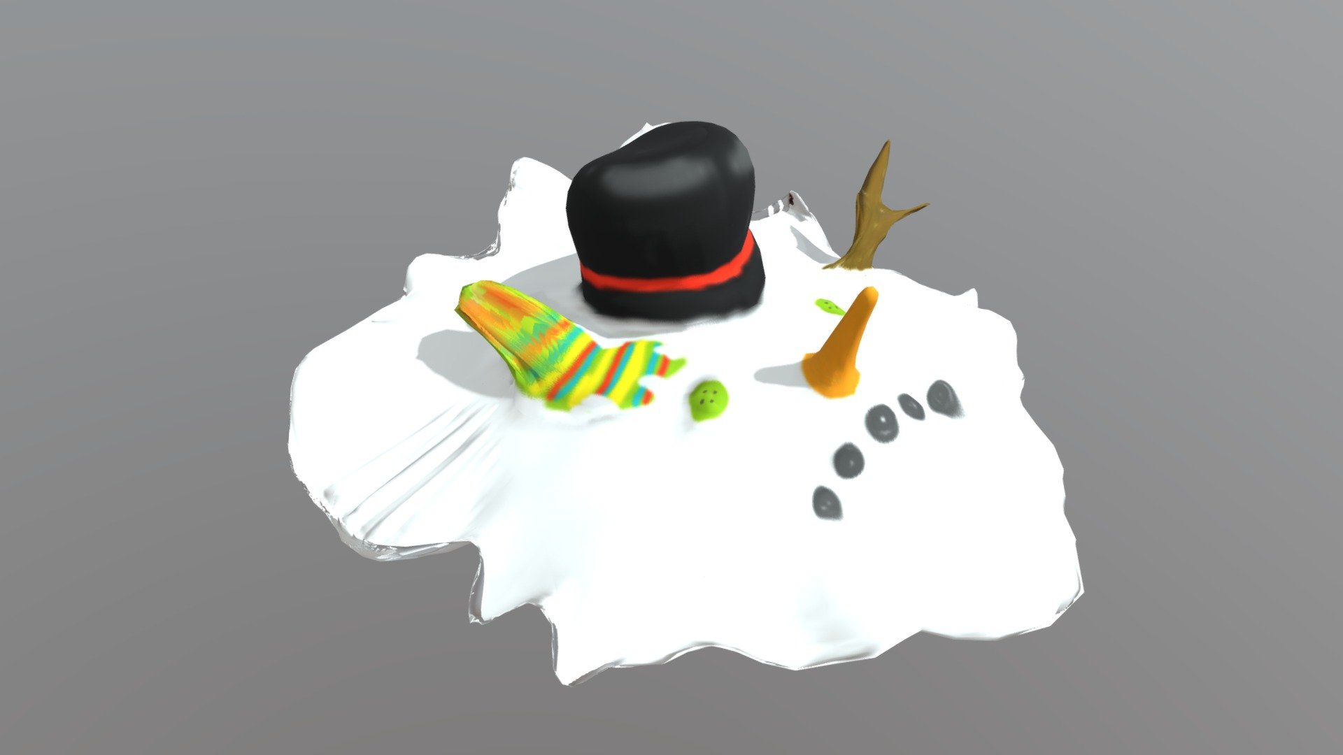 melted snowman low poly - Download Free 3D model by vicente betoret ...