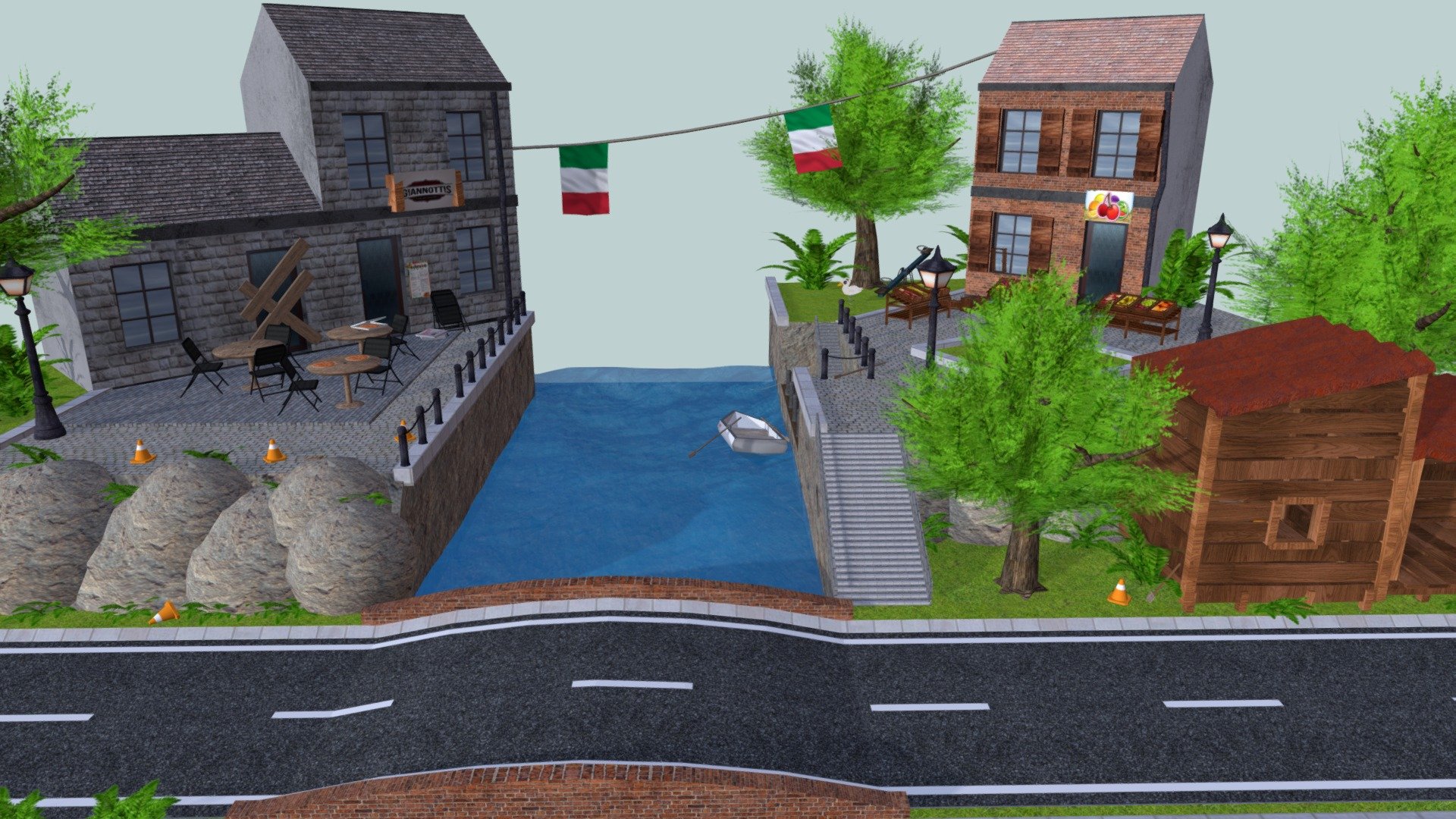 City Scene - 3D model by KenField [9428f65] - Sketchfab