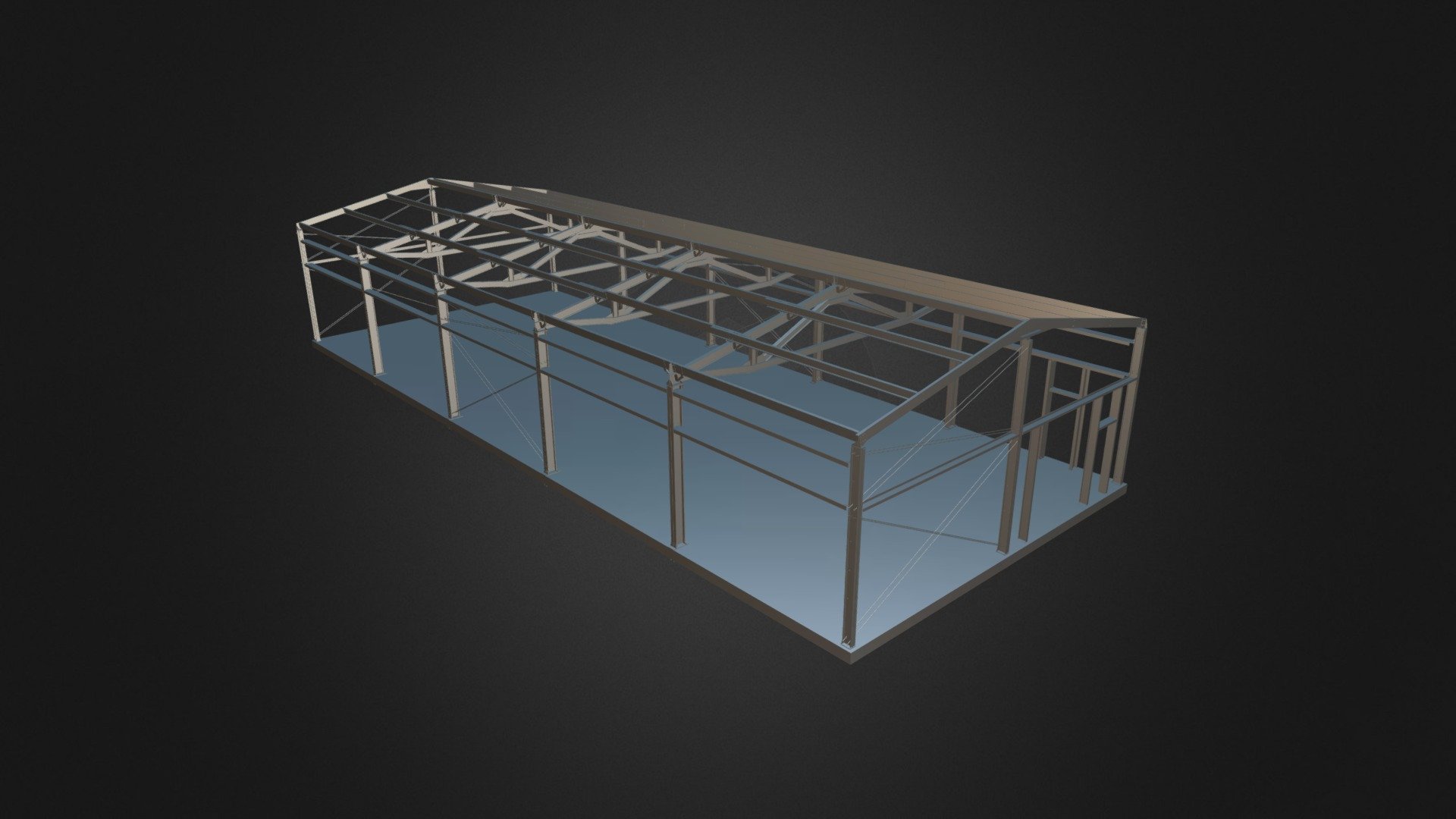 12х30 - 3D model by Steel-buildings [942e5d9] - Sketchfab