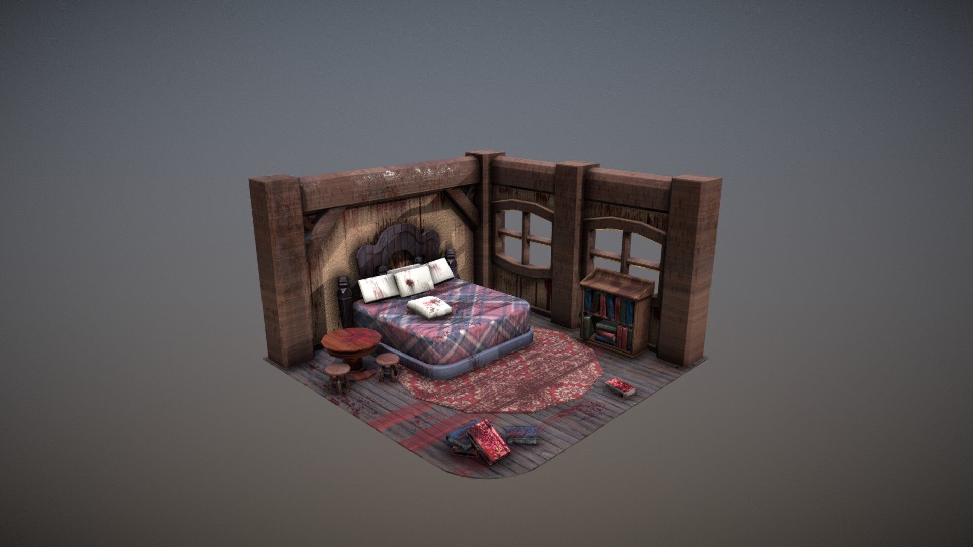Mini Horror Scene - 3D model by evbwill [9436bcf] - Sketchfab