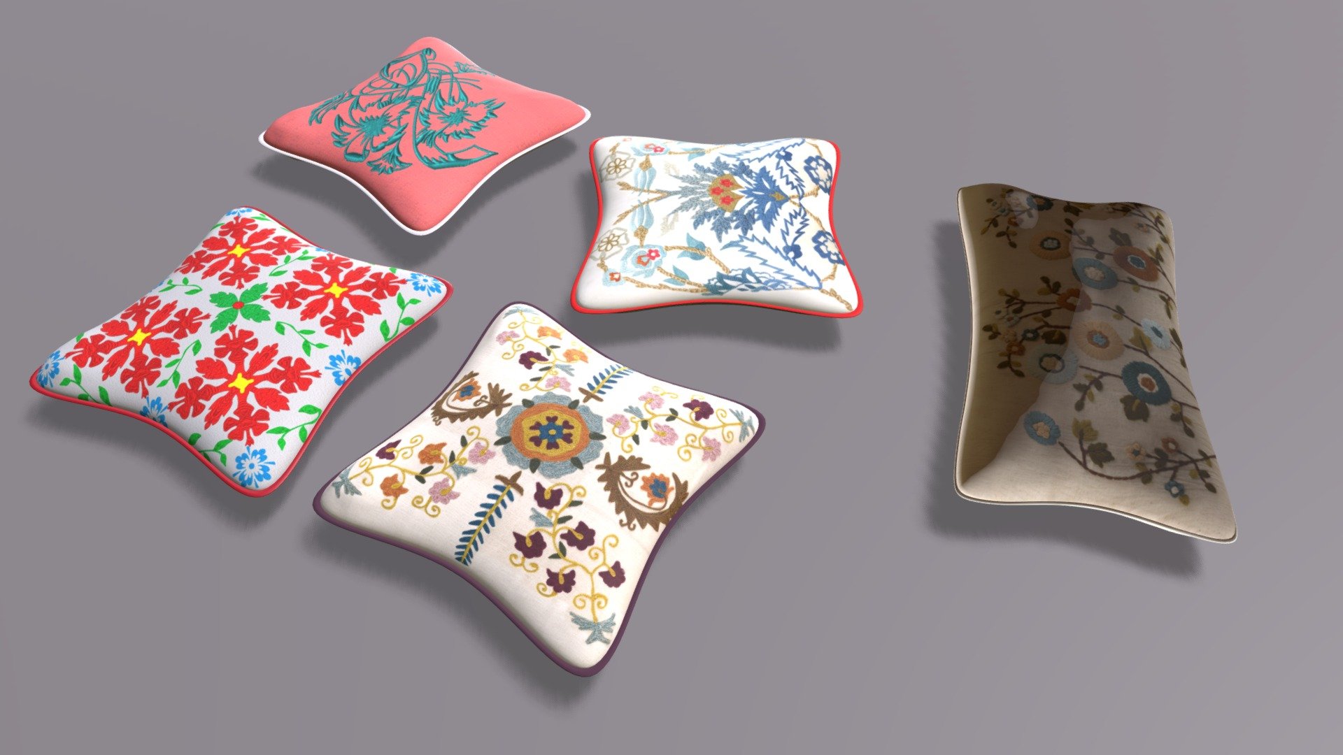 Throw Pillow 3d Model - 3D model by nuralam018 [9436fa1] - Sketchfab