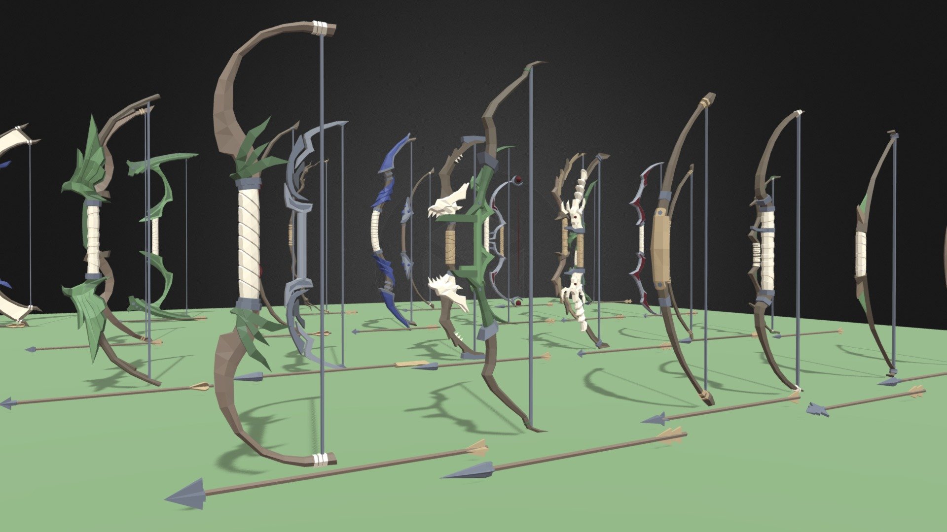 Bow 3D Low Poly Pack - 3D model by craftpix_net [94391b8] - Sketchfab
