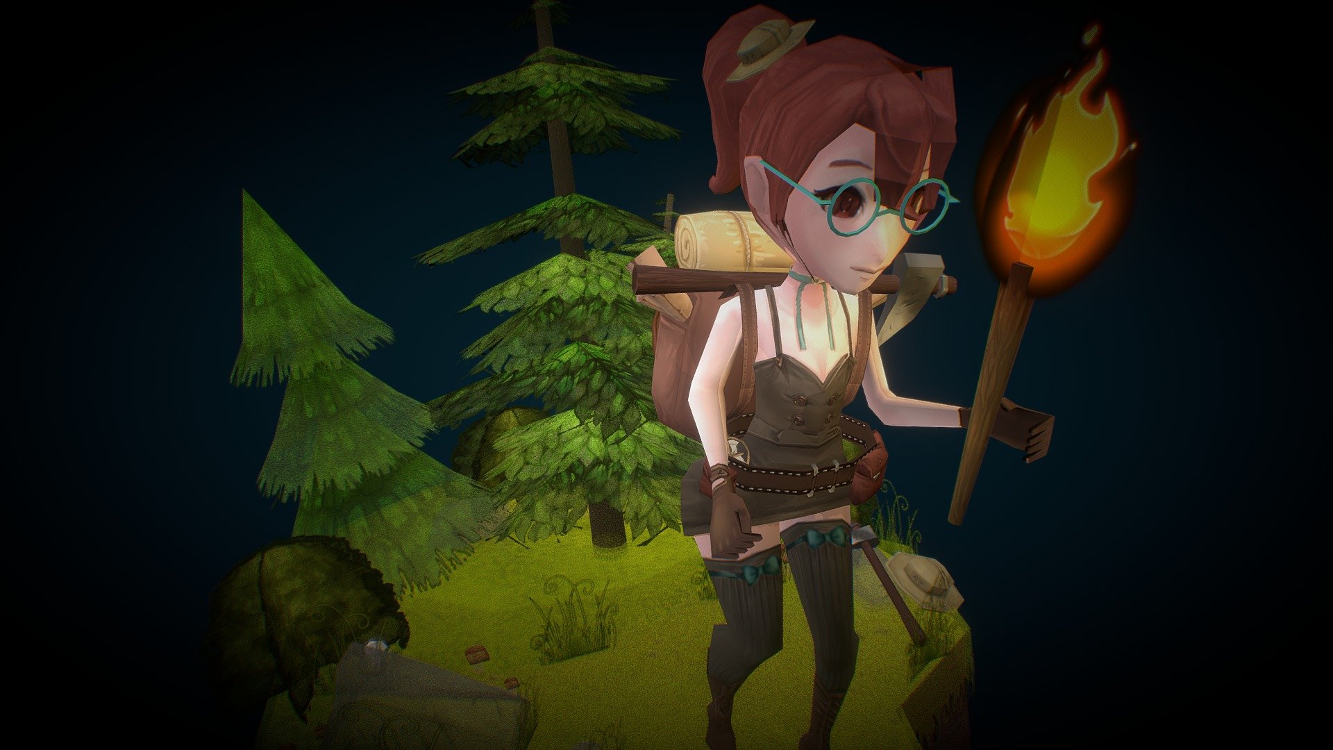 tree girl - 3D model by Rainrain Studio (@rainrainstudio) [943b417 ...